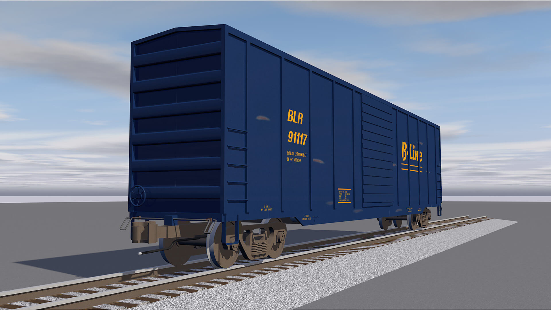 Boxcar Freight Train Car - 3D Model by SpiritSwitchboard