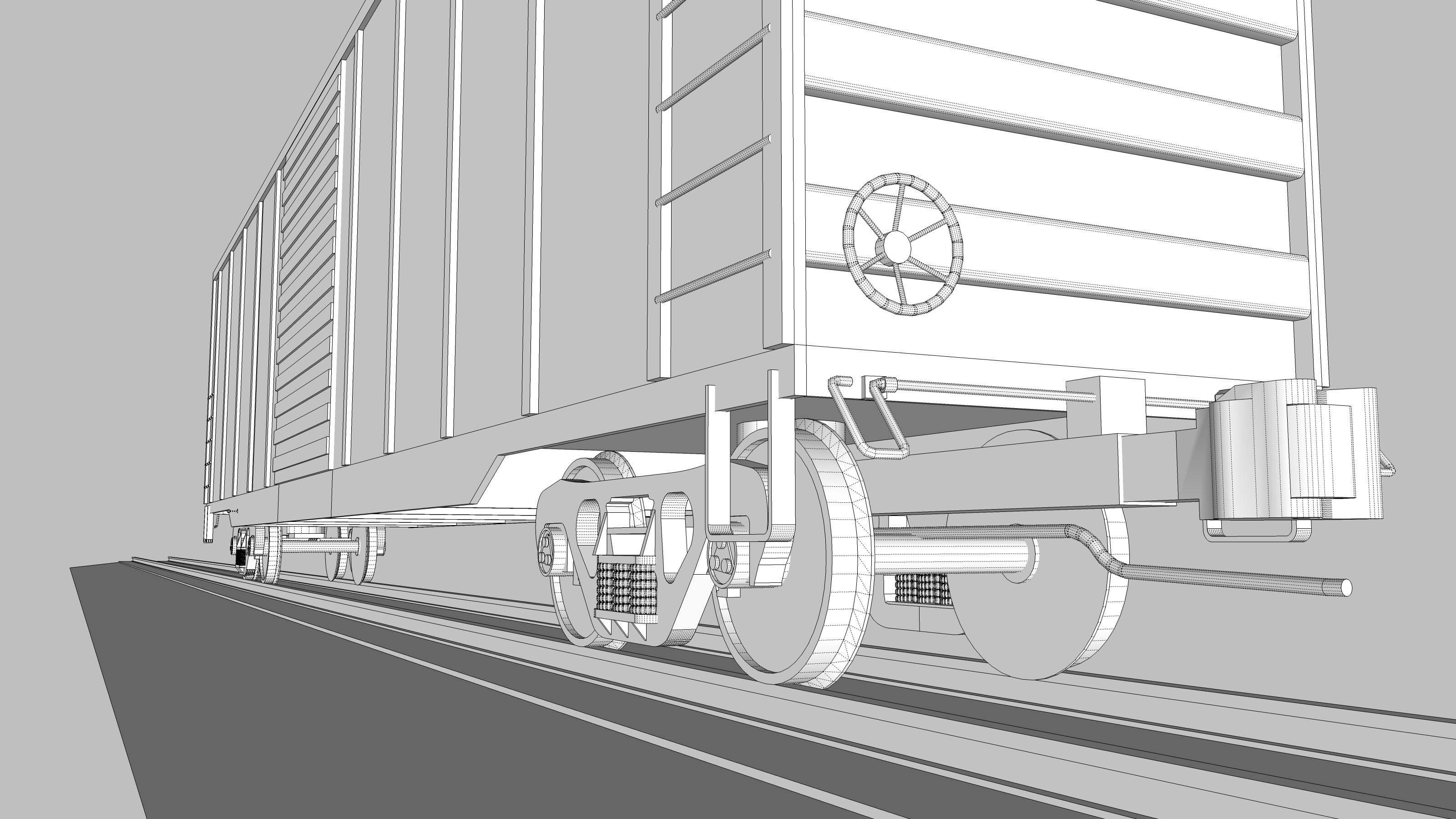 Boxcar Freight Train Car - 3D Model by SpiritSwitchboard