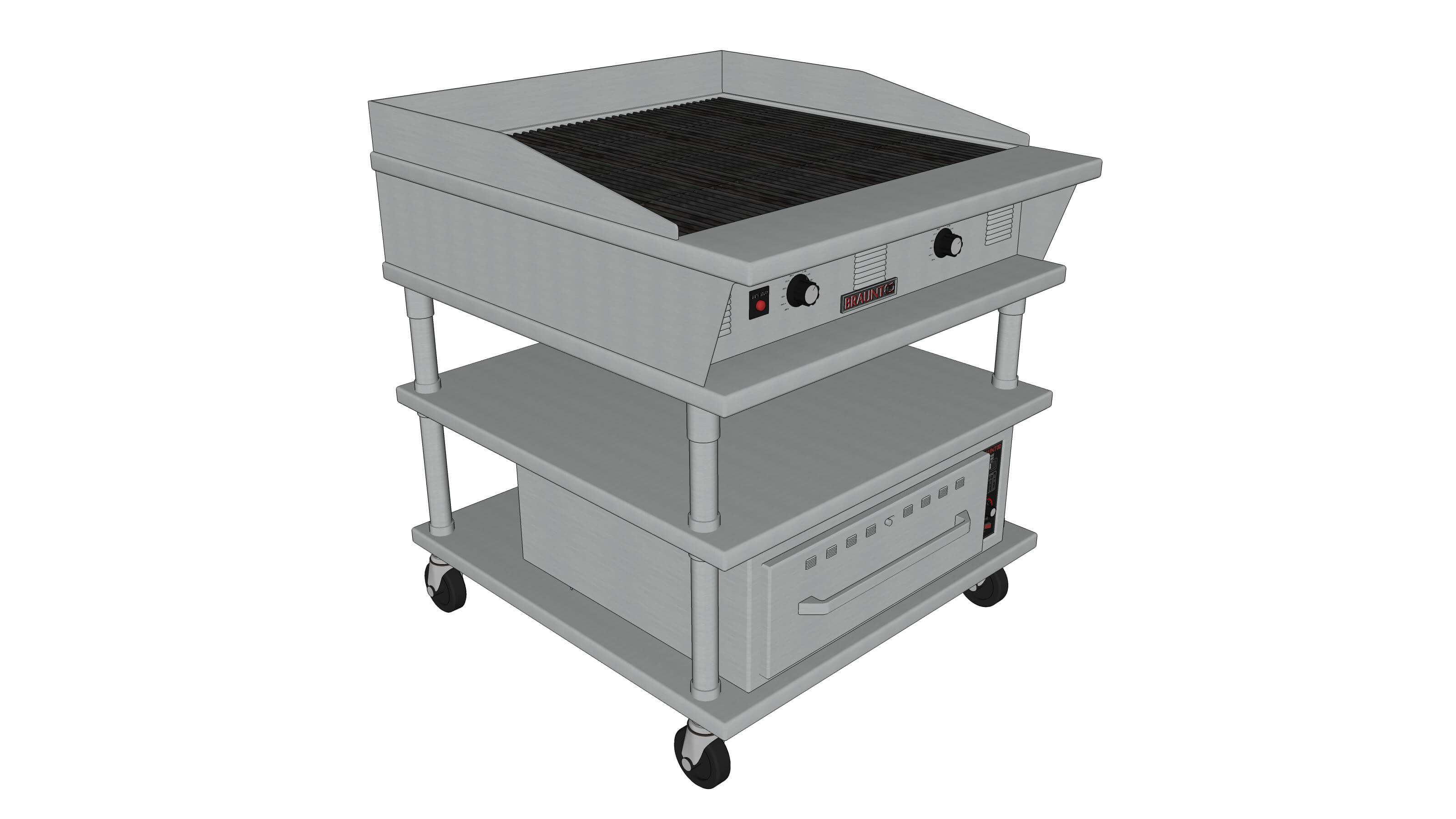 Char-Broiler With Hot Drawer for Restaurant 3D Model by SpiritSwitchboard