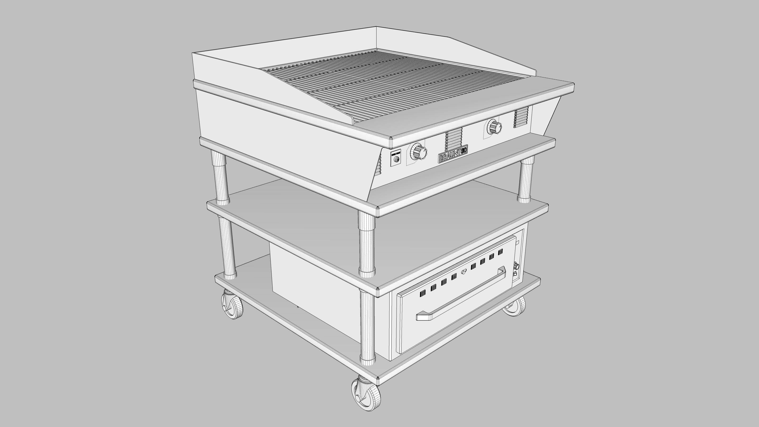 Char-Broiler With Hot Drawer for Restaurant 3D Model by SpiritSwitchboard