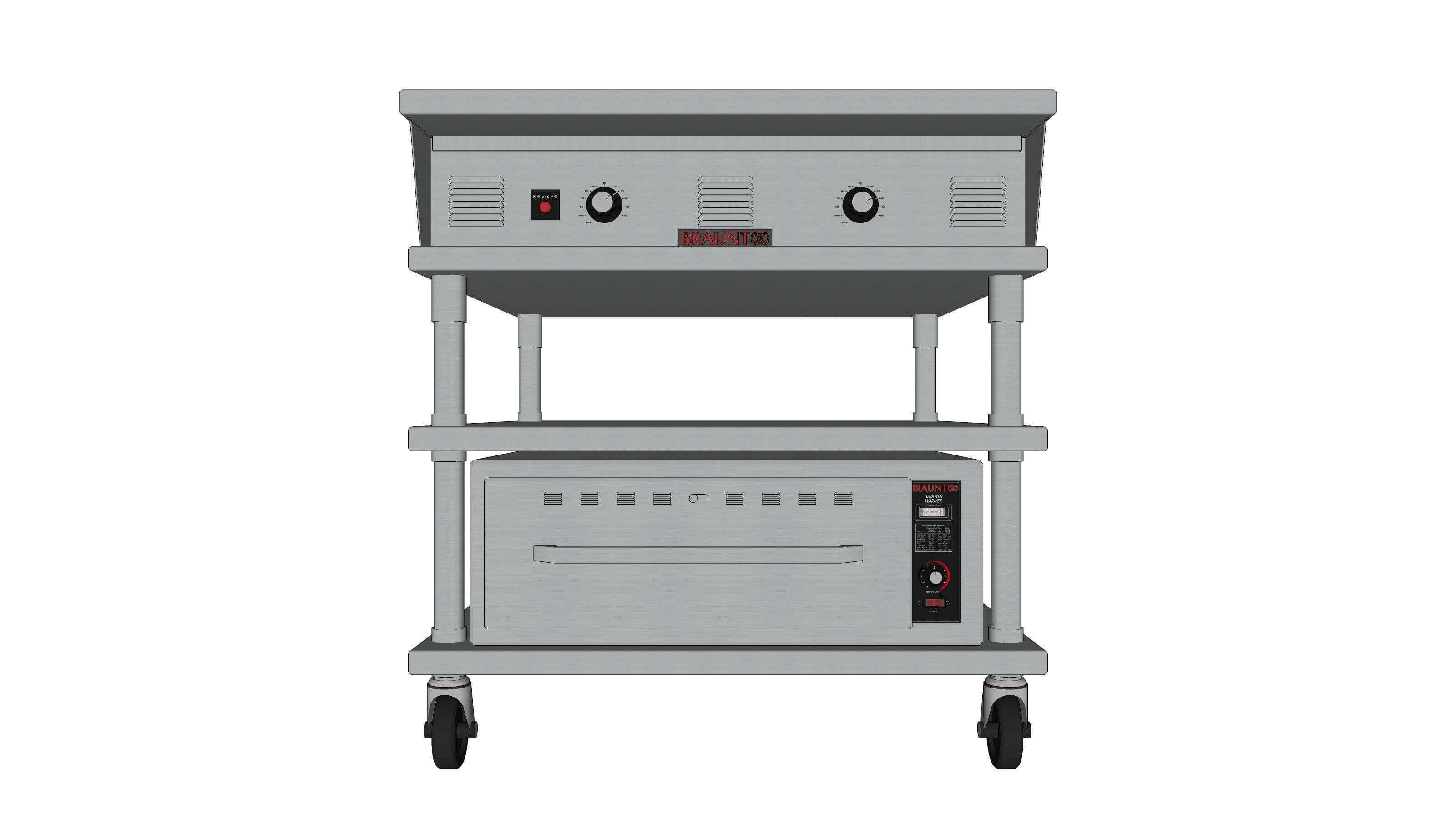 Char-Broiler With Hot Drawer for Restaurant 3D Model by SpiritSwitchboard