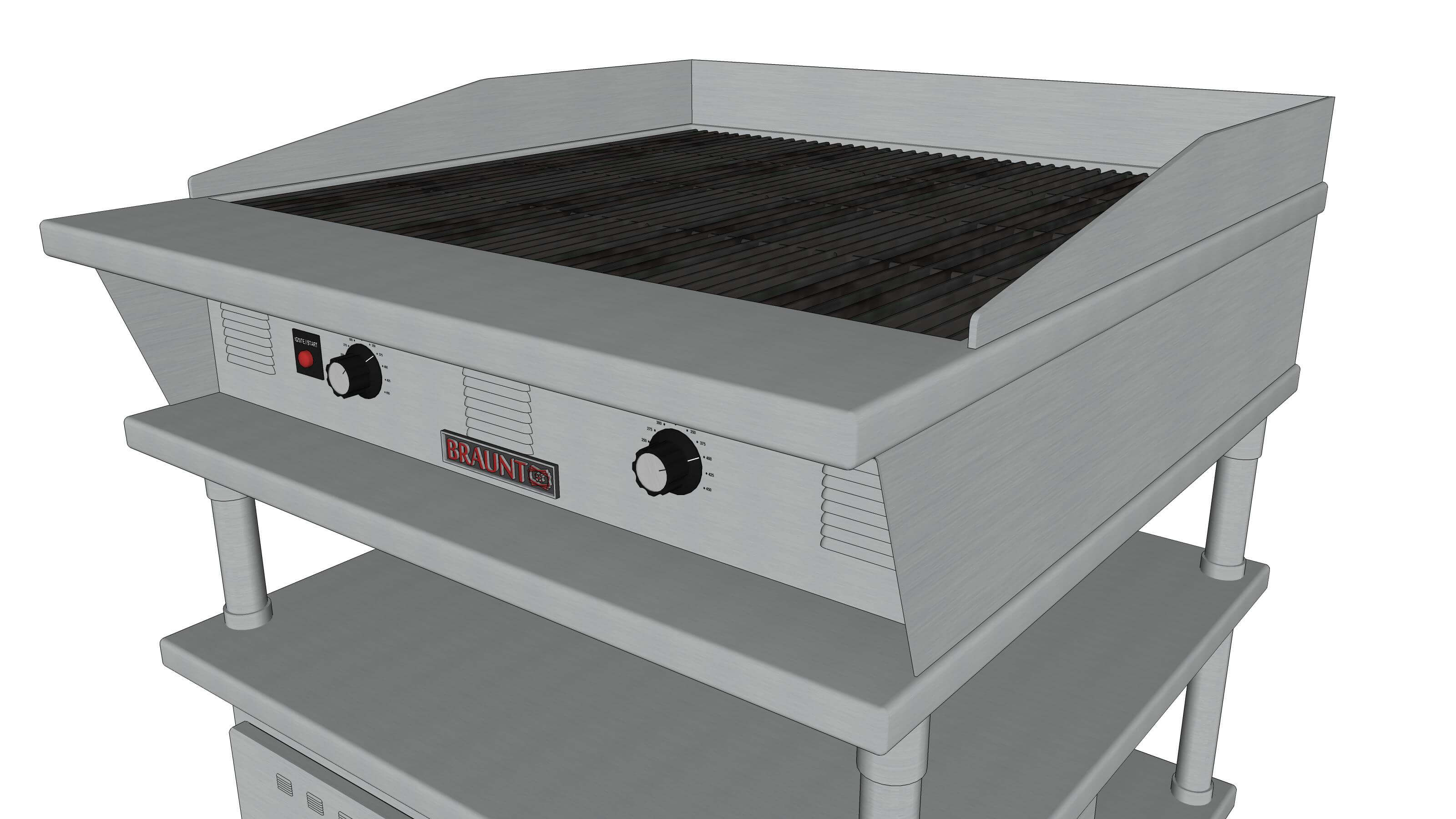 Char-Broiler With Hot Drawer for Restaurant 3D Model by SpiritSwitchboard