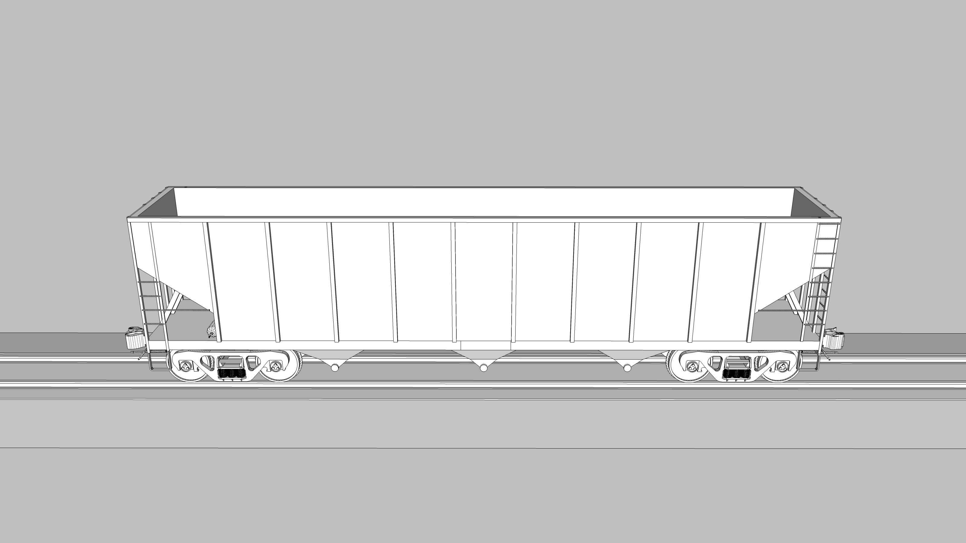 Coal Hopper Train Car - 3D Model by SpiritSwitchboard