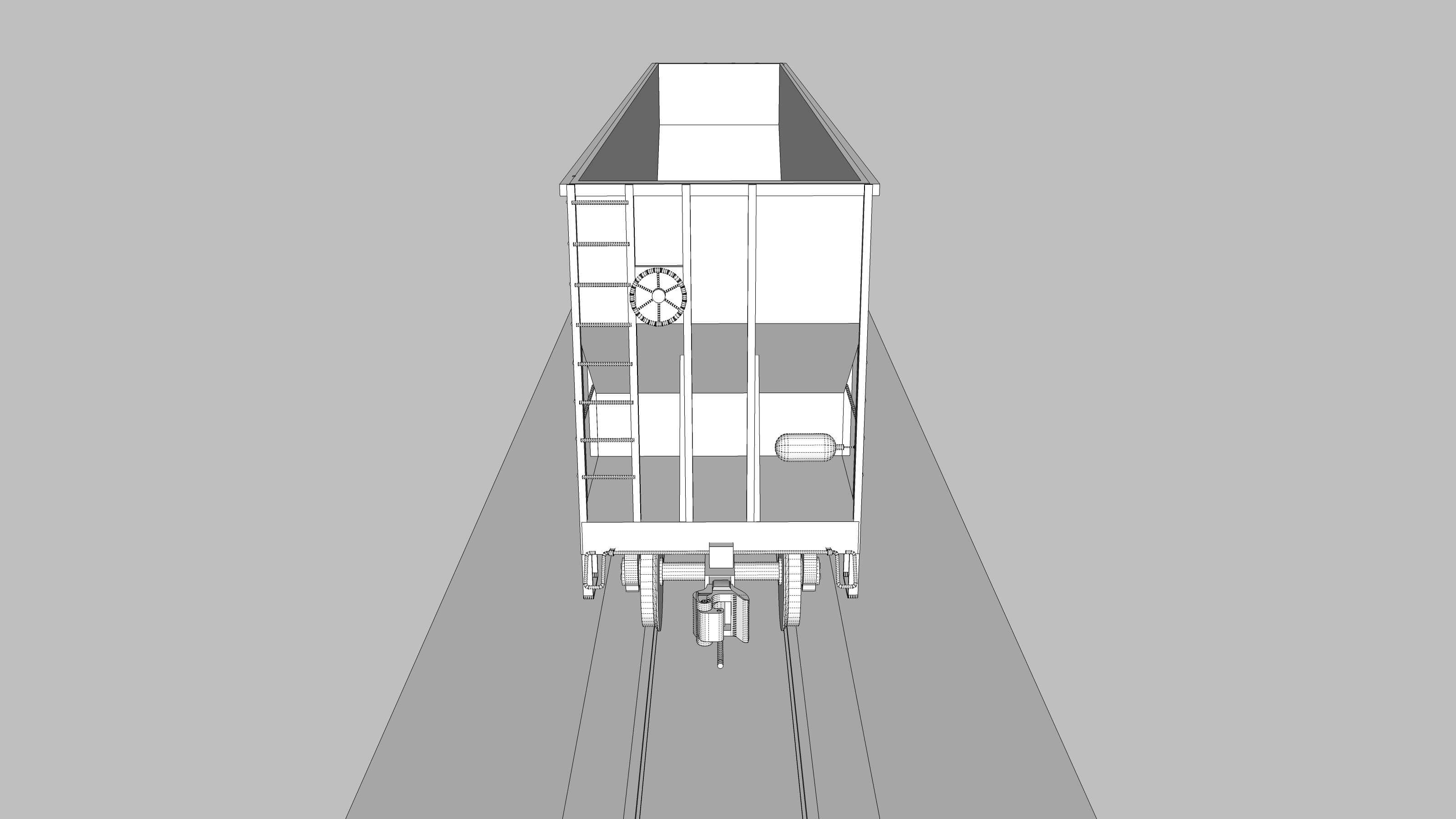 Coal Hopper Train Car - 3D Model by SpiritSwitchboard