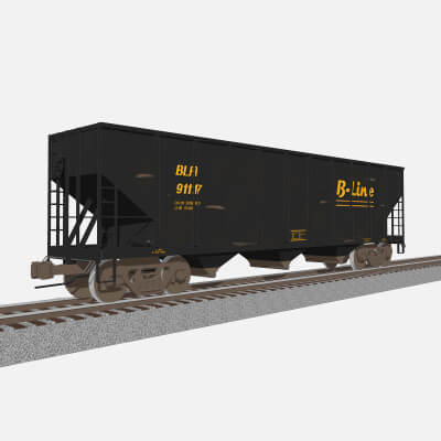 Coal Hopper Train Car - 3D Model by SpiritSwitchboard