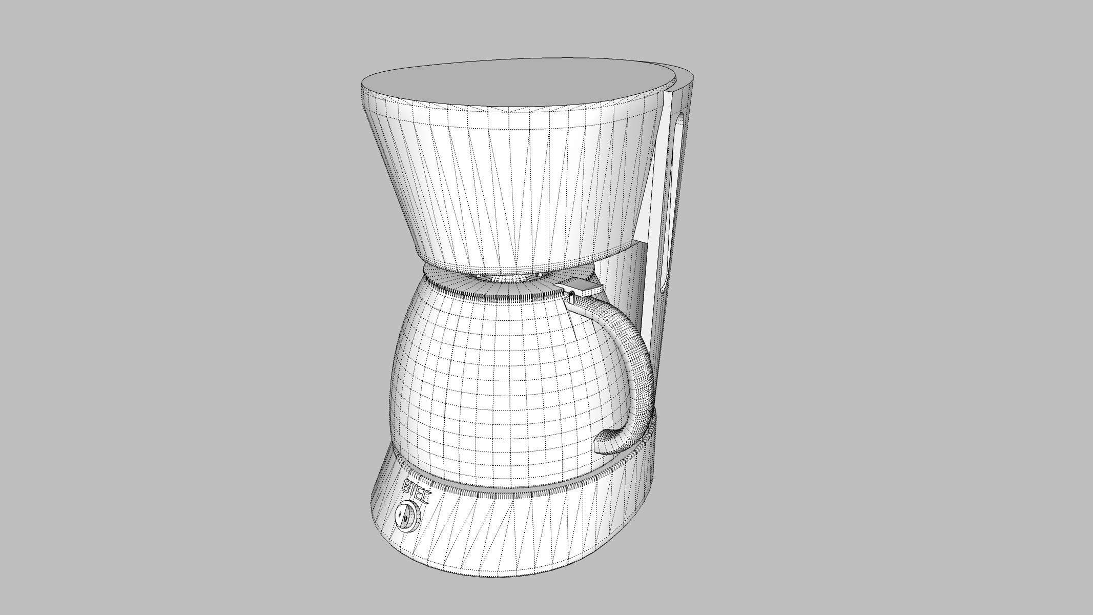 Coffee Maker With Detachable Pot - 3D Model by SpiritSwitchboard