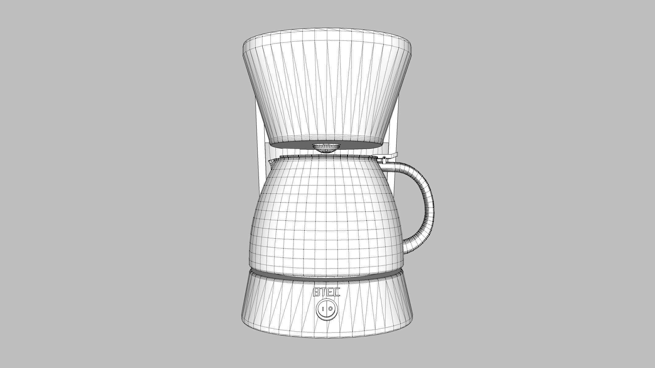 Coffee Maker With Detachable Pot - 3D Model by SpiritSwitchboard