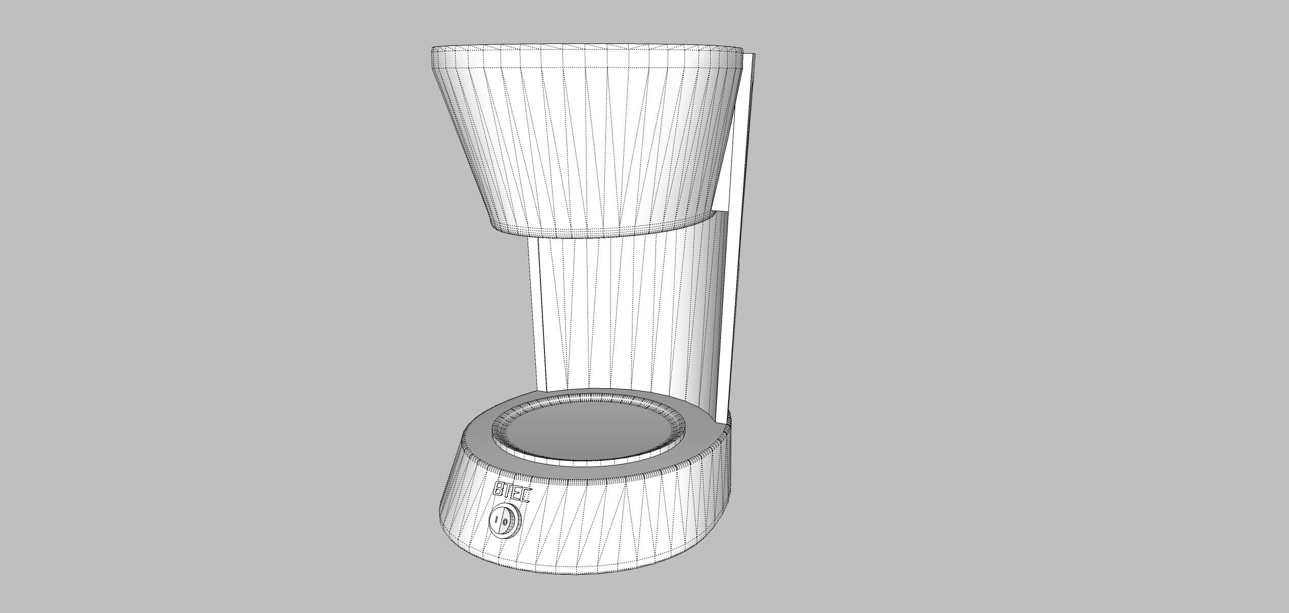 Coffee Maker With Detachable Pot - 3D Model by SpiritSwitchboard
