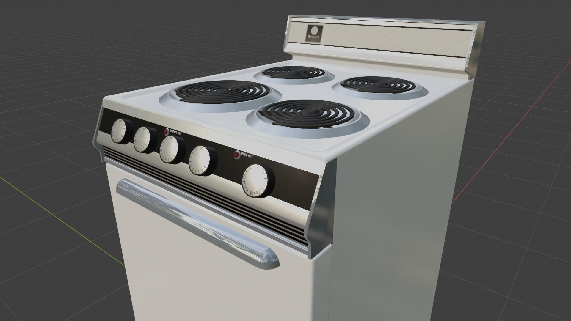 Compact Stove Oven - Kitchenette Appliance 3D Model by SpiritSwitchboard
