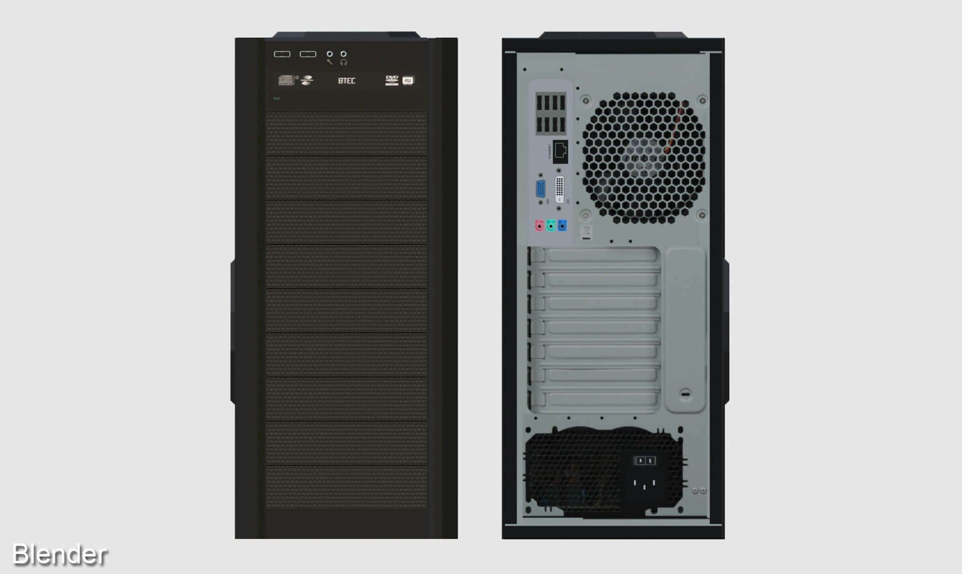 Computer Tower - Circa 2010s 3D Model by SpiritSwitchboard