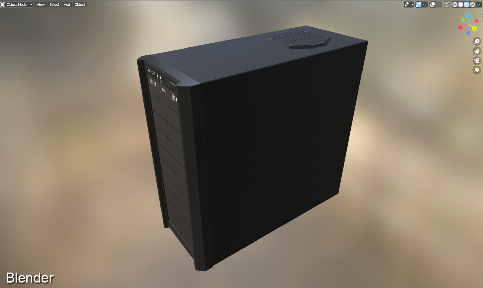 Computer Tower - Circa 2010s 3D Model by SpiritSwitchboard