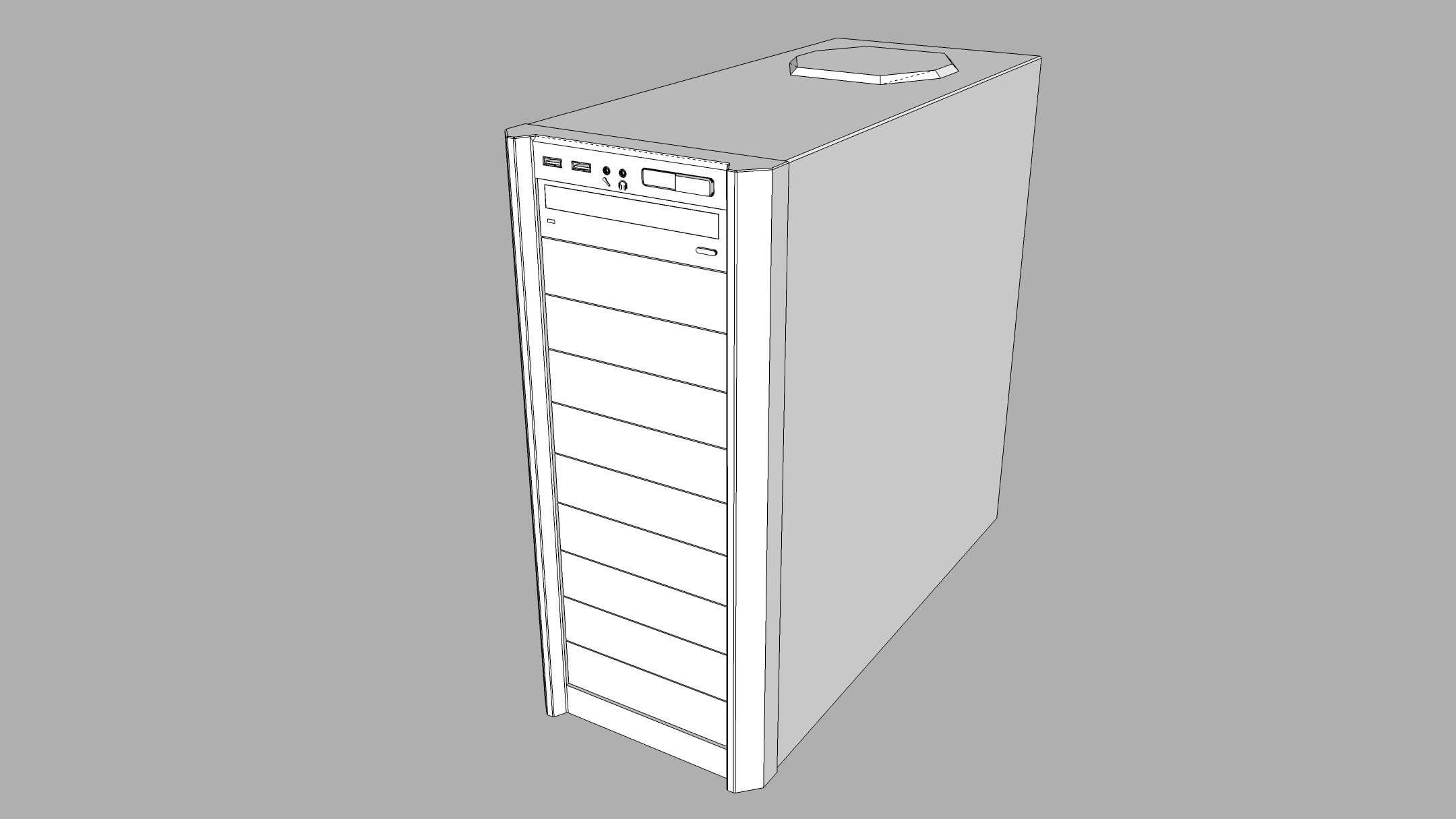 Computer Tower - Circa 2010s 3D Model by SpiritSwitchboard