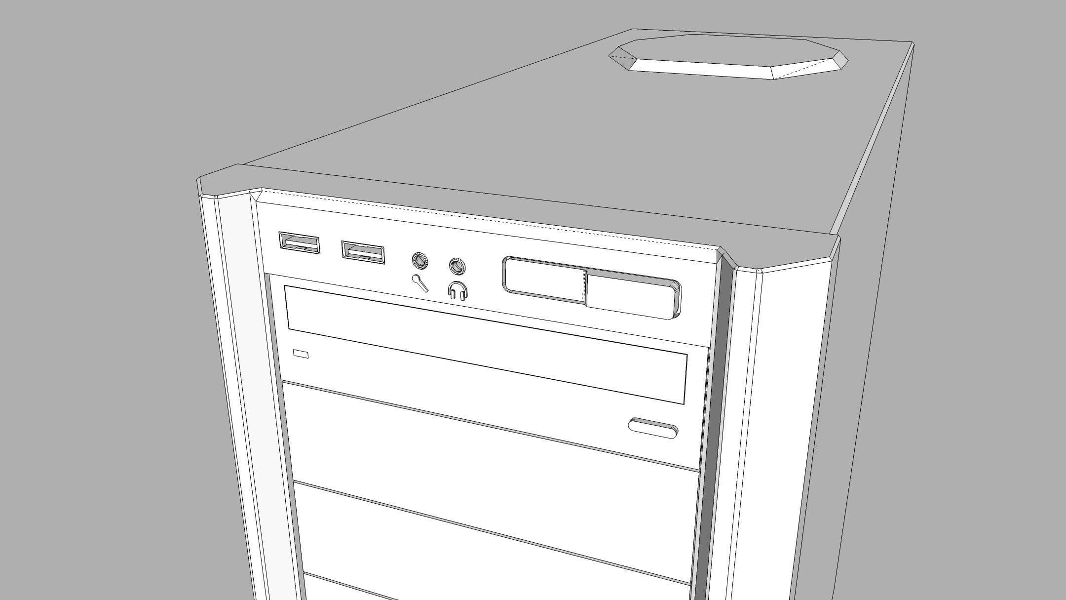 Computer Tower - Circa 2010s 3D Model by SpiritSwitchboard