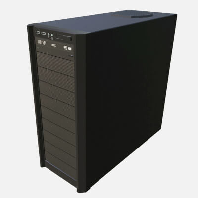 Computer Tower - Circa 2010s 3D Model by SpiritSwitchboard