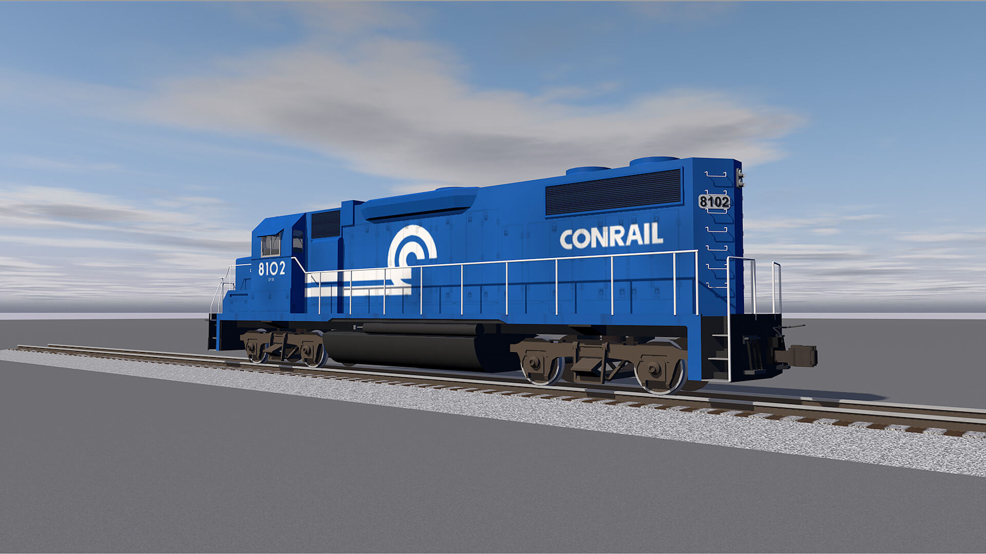 Conrail Train Engine - EMD GP38 3D Model by SpiritSwitchboard