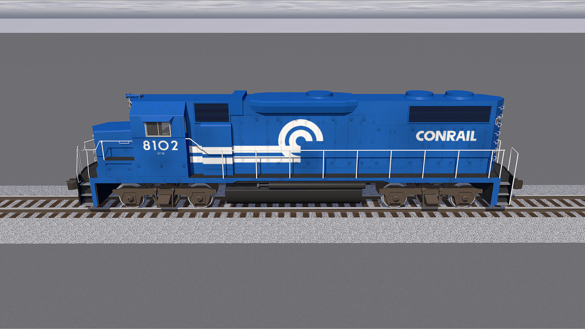 Conrail Train Engine - EMD GP38 3D Model by SpiritSwitchboard