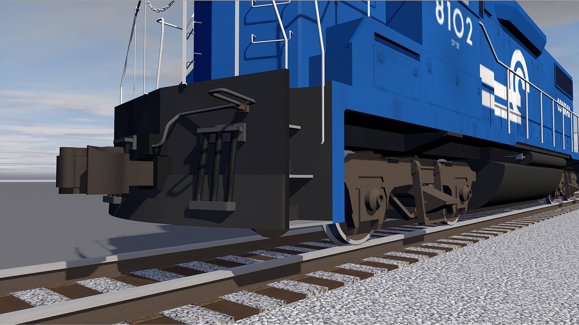 Conrail Train Engine - EMD GP38 3D Model by SpiritSwitchboard