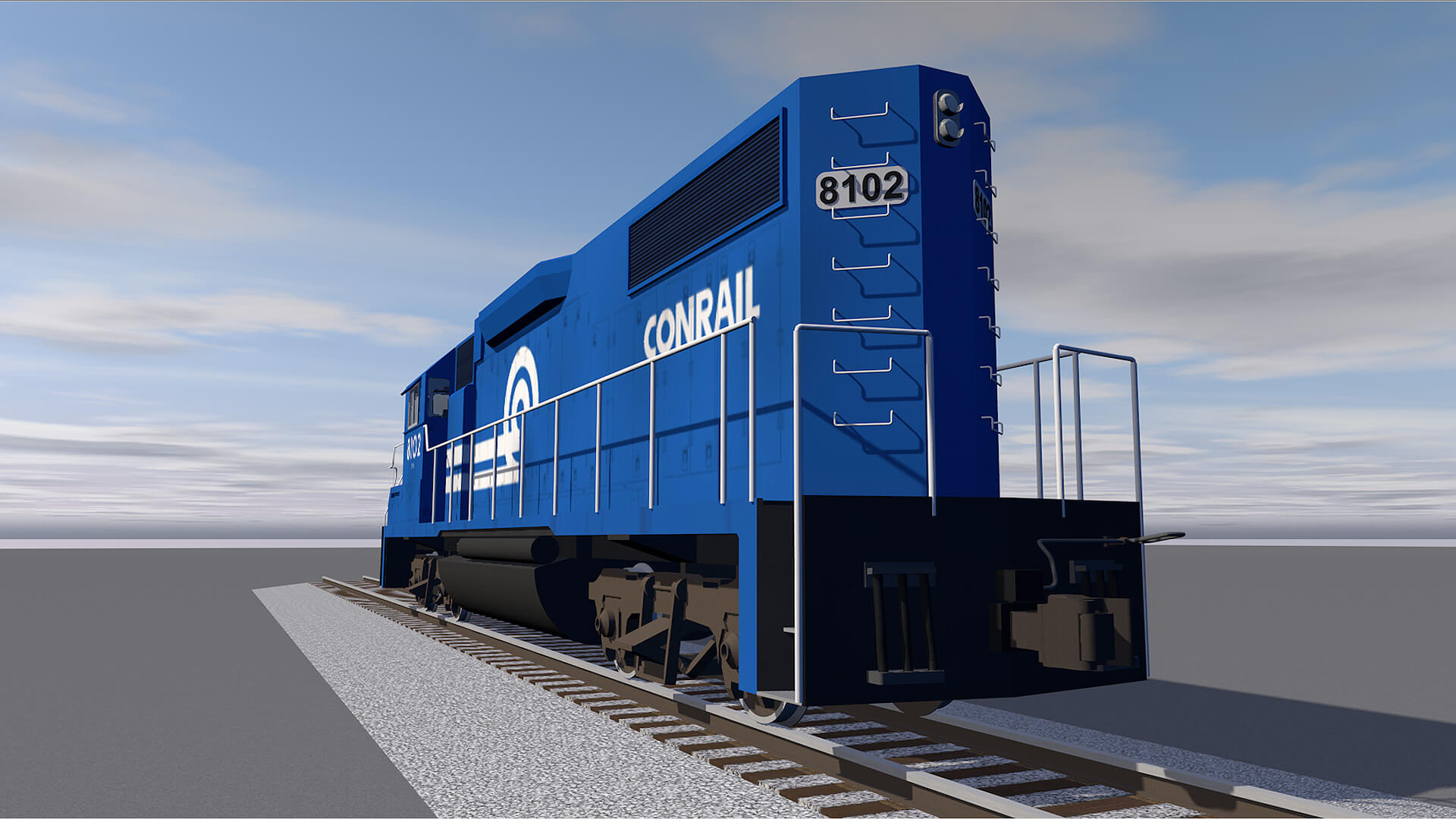 Conrail Train Engine - EMD GP38 3D Model by SpiritSwitchboard