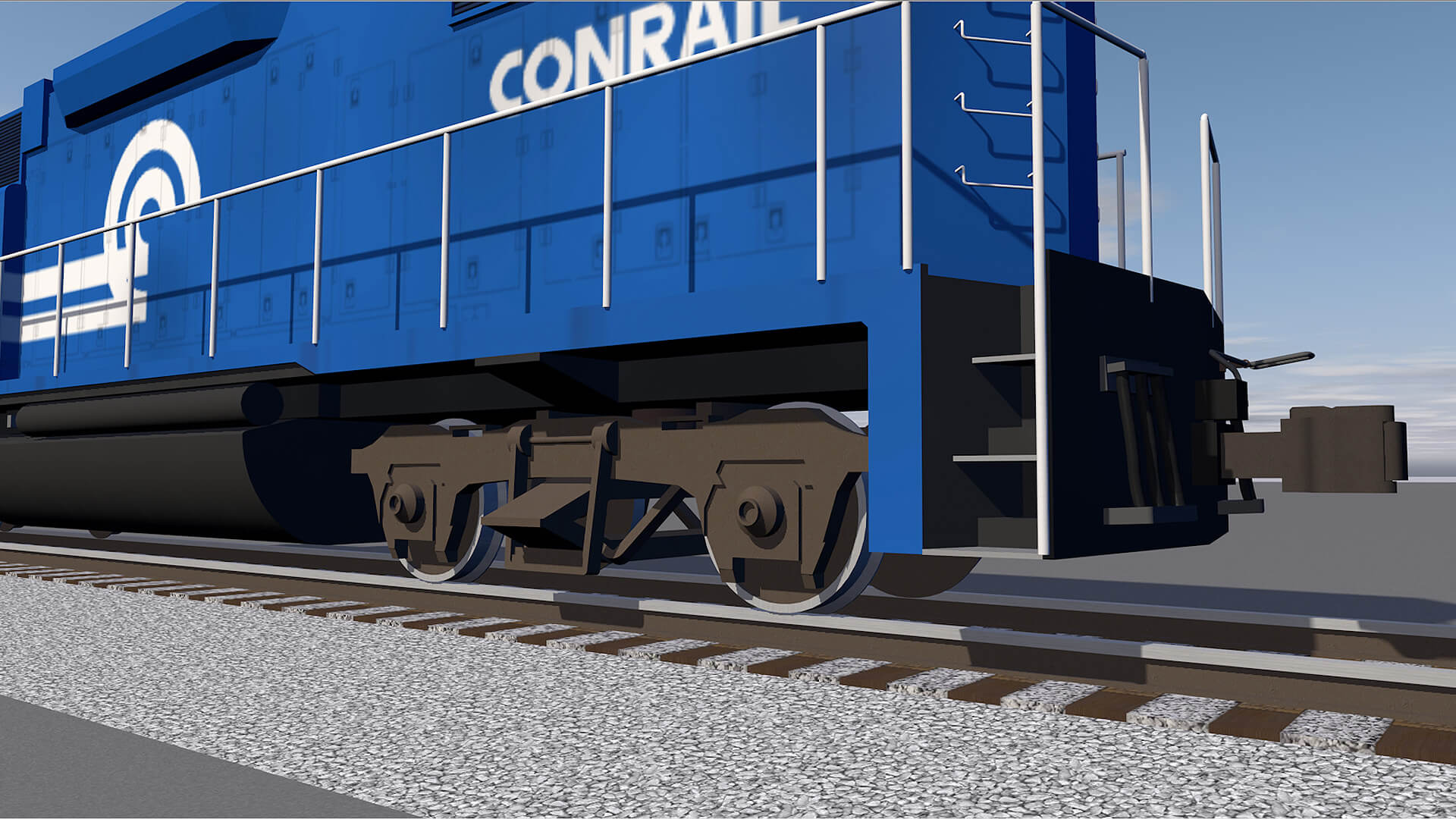 Conrail Train Engine - EMD GP38 3D Model by SpiritSwitchboard