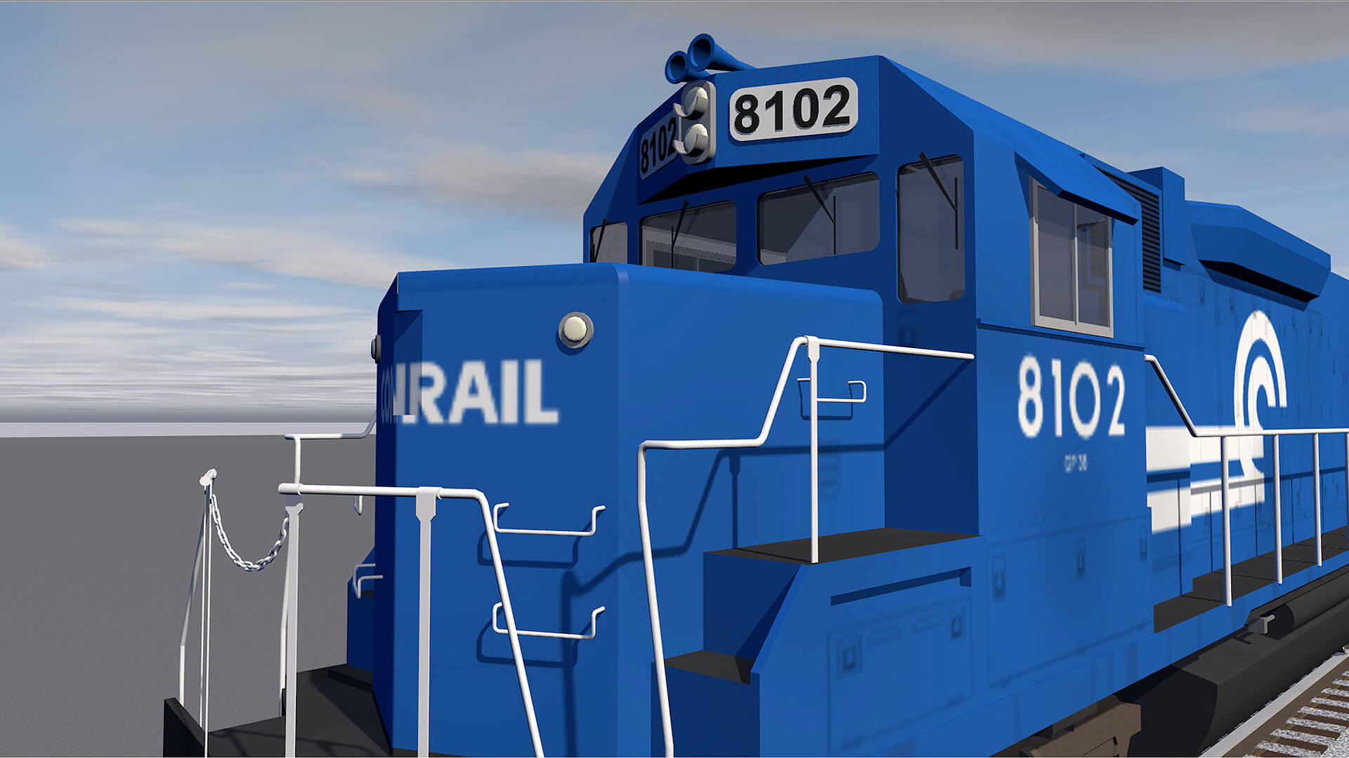 Conrail Train Engine - EMD GP38 3D Model by SpiritSwitchboard