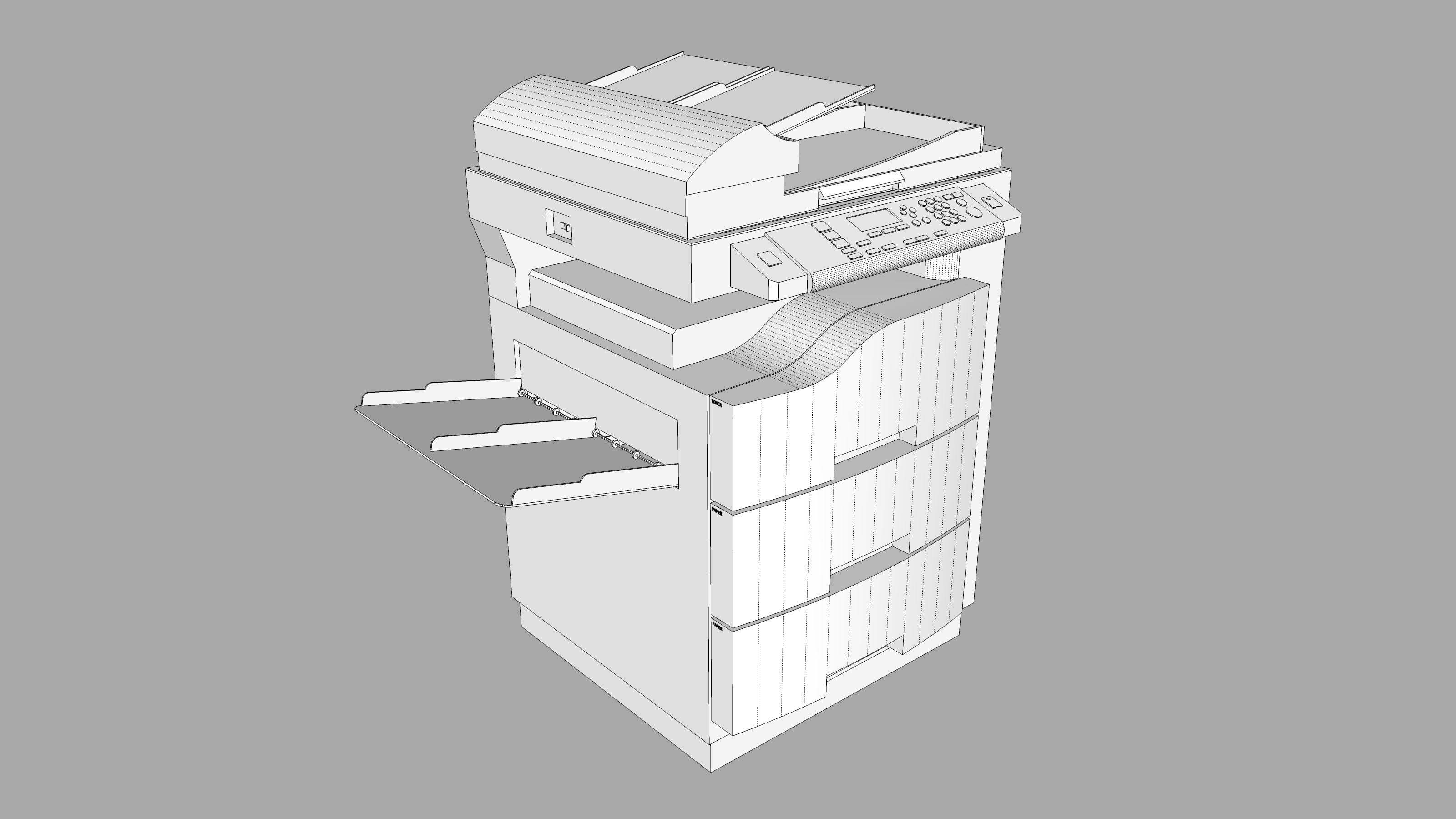 Copy Machine - Office Equipment 3D Model by SpiritSwitchboard