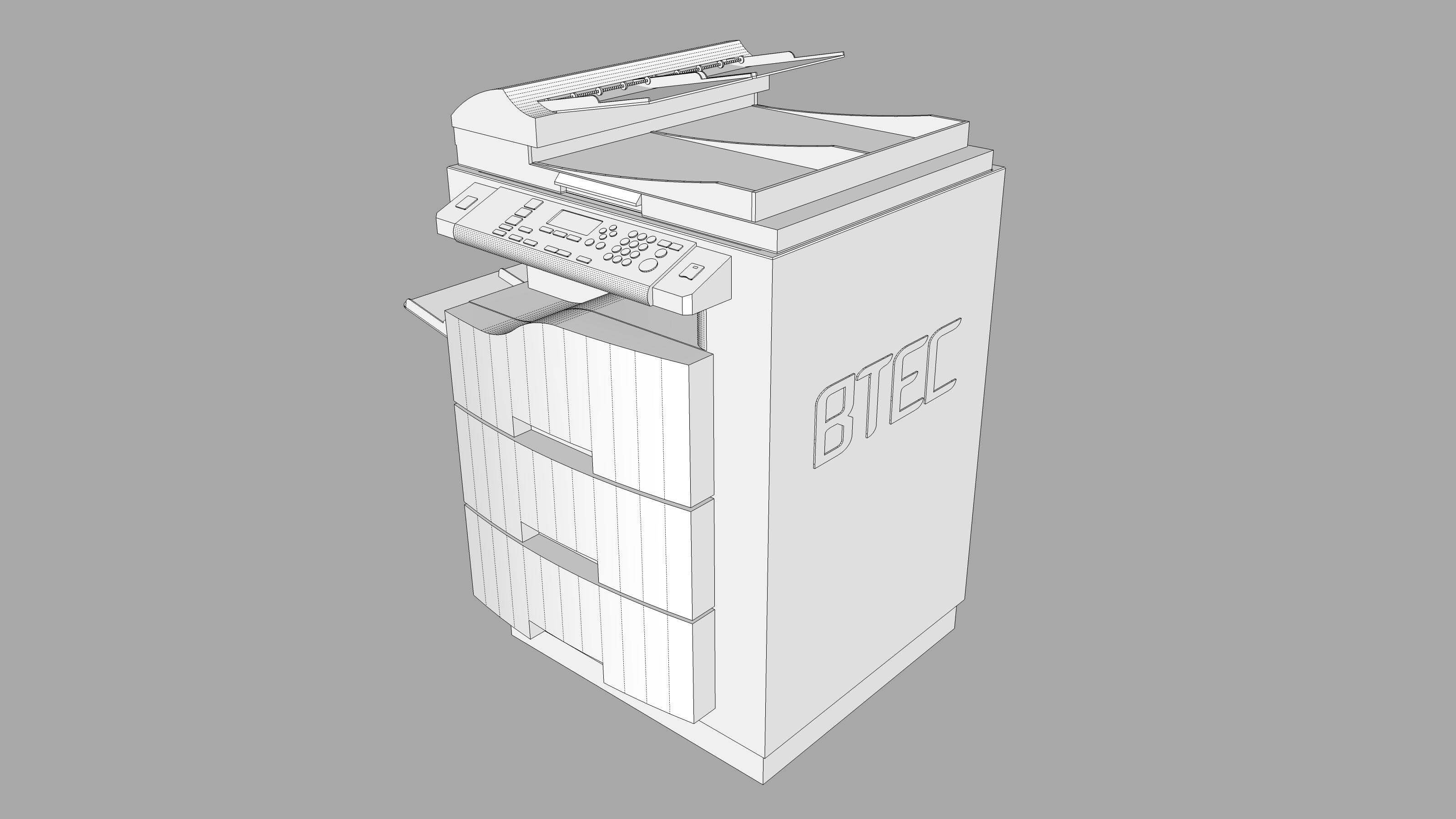 Copy Machine - Office Equipment 3D Model by SpiritSwitchboard