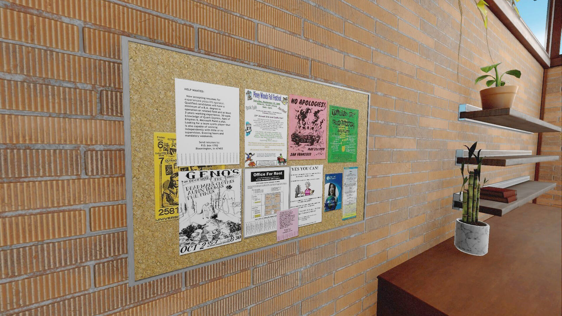 Corkboards With Flyers - 3D Model by SpiritSwitchboard