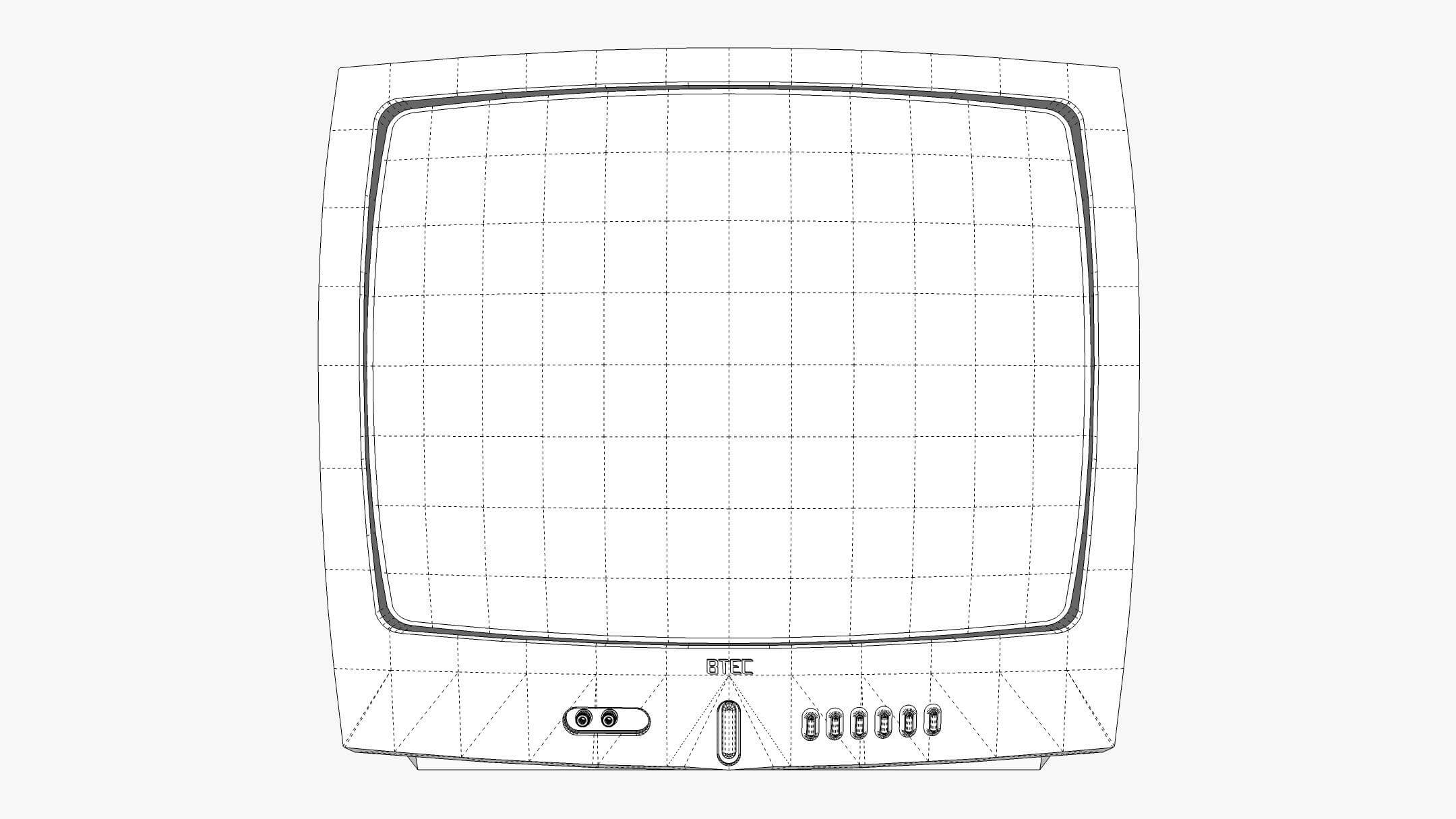 CRT Television Circa Early 2000s - 3D Model by SpiritSwitchboard