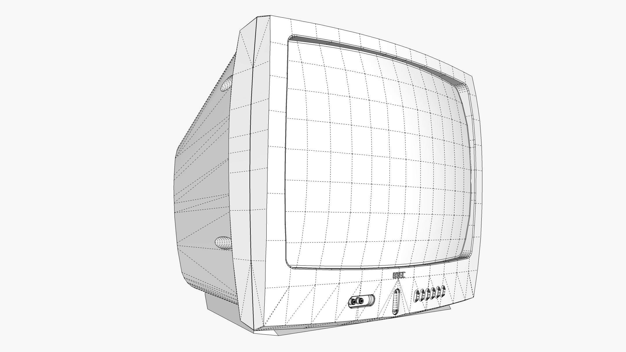 CRT Television Circa Early 2000S - 3D Model by SpiritSwitchboard