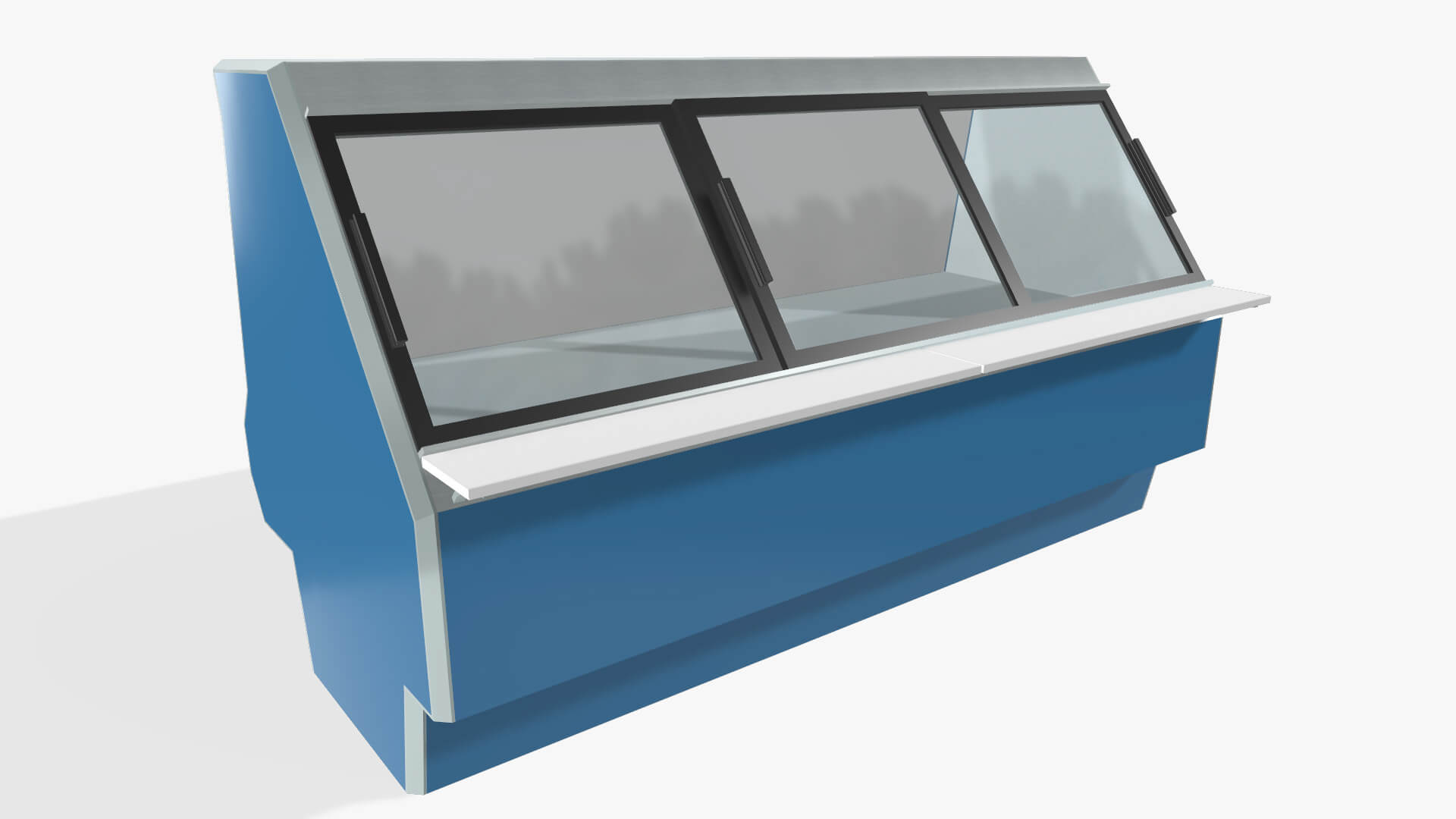 Deli Display Case With Food Prep Table - 3D Model by SpiritSwitchboard