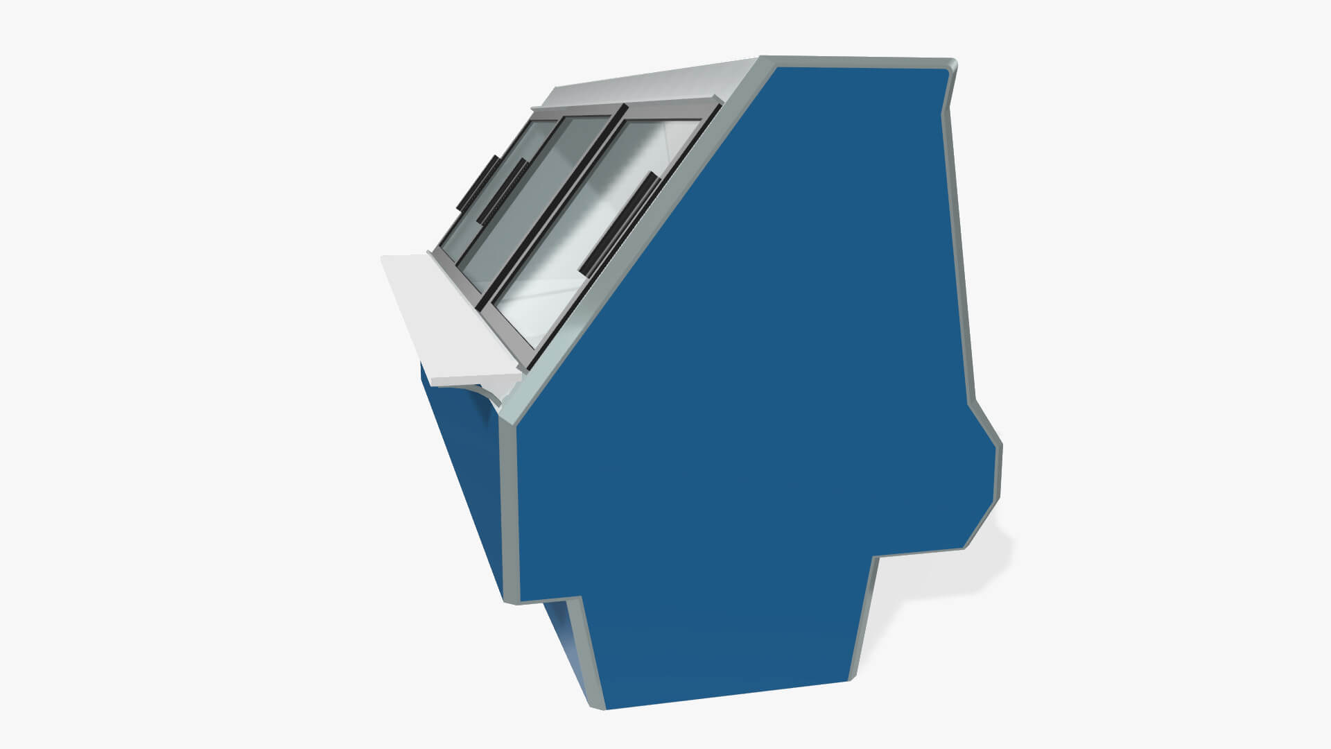 Deli Display Case With Food Prep Table - 3D Model by SpiritSwitchboard