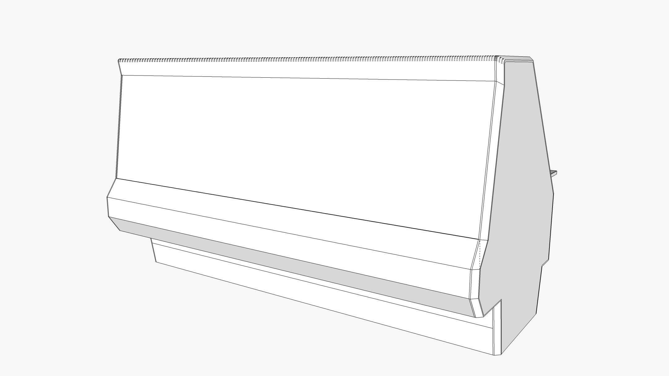 Deli Display Case With Food Prep Table - 3D Model by SpiritSwitchboard