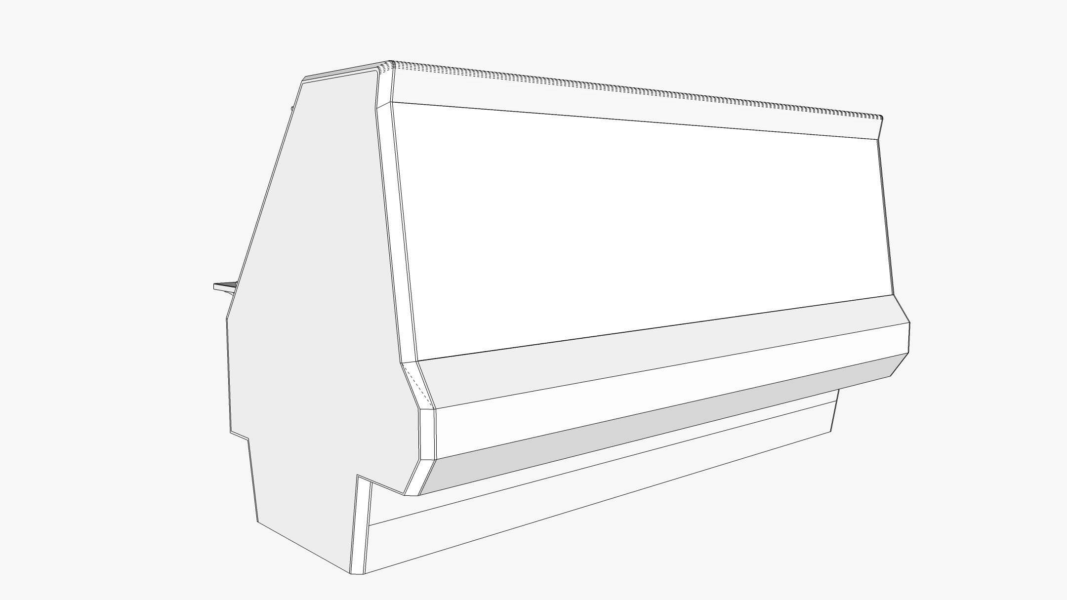 Deli Display Case With Food Prep Table - 3D Model by SpiritSwitchboard