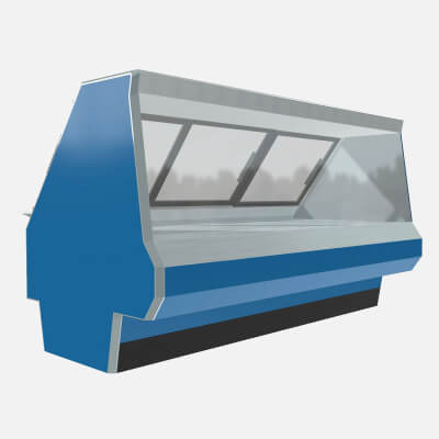 Deli Display Case With Food Prep Table - 3D Model by SpiritSwitchboard