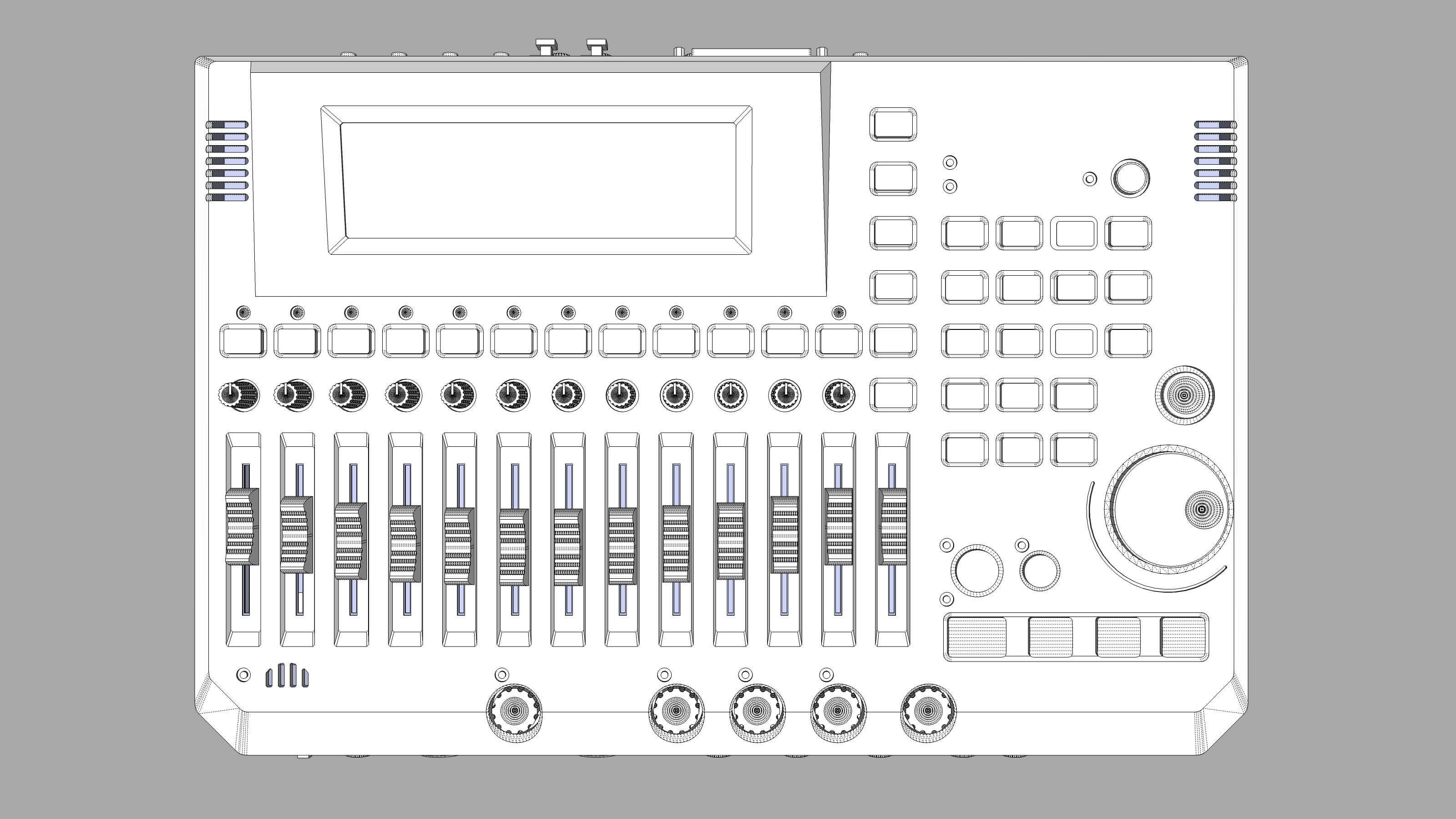 Digital Track Recorder - Korg D16 3D Model by SpiritSwitchboard