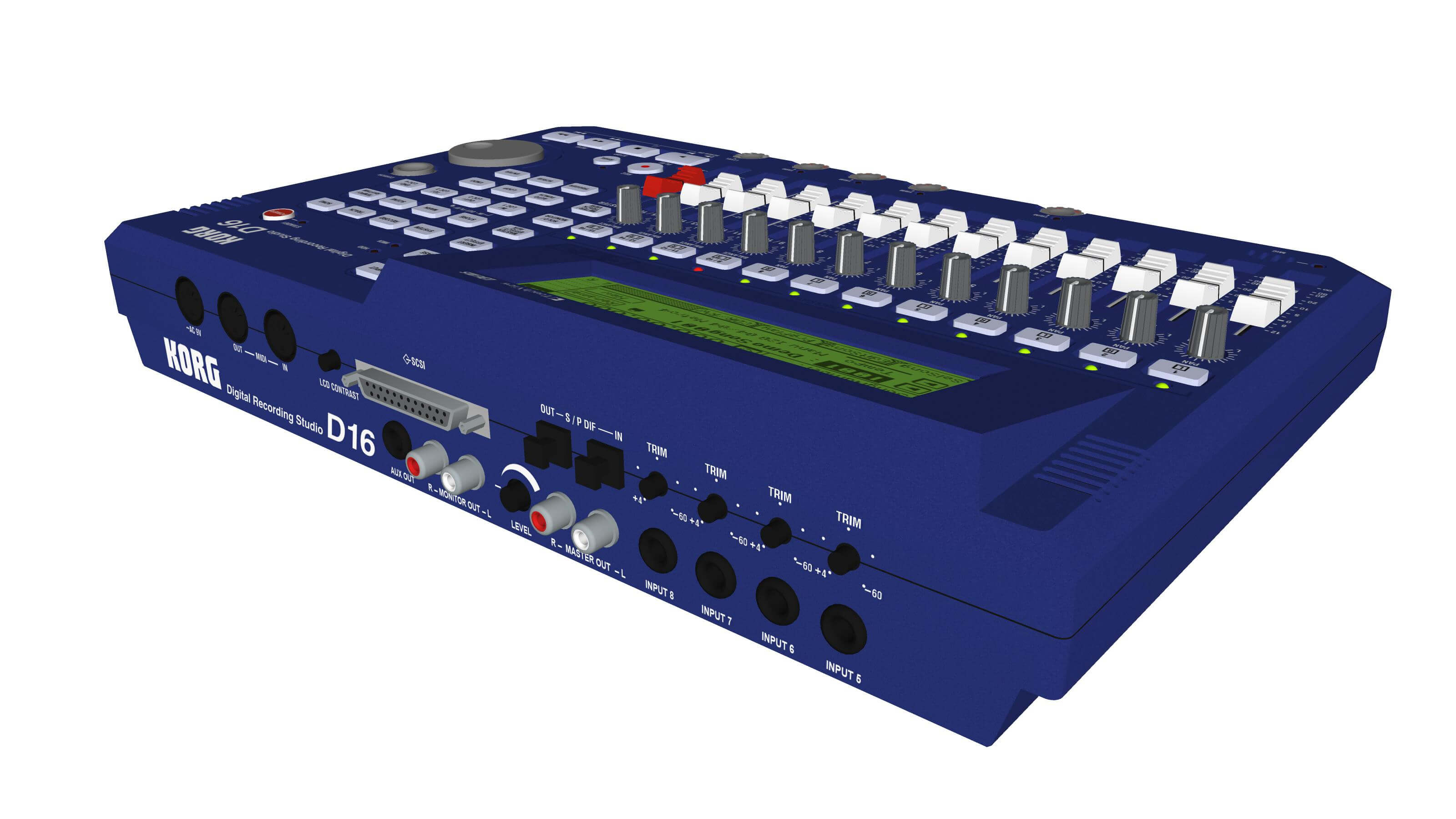 Digital Track Recorder - Korg D16 3D Model by SpiritSwitchboard