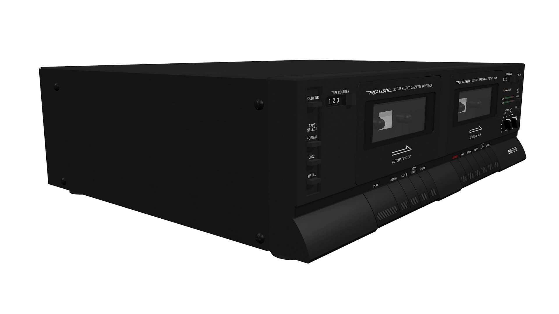 Dual Cassette Player and Recorder - 3D Model by SpiritSwitchboard