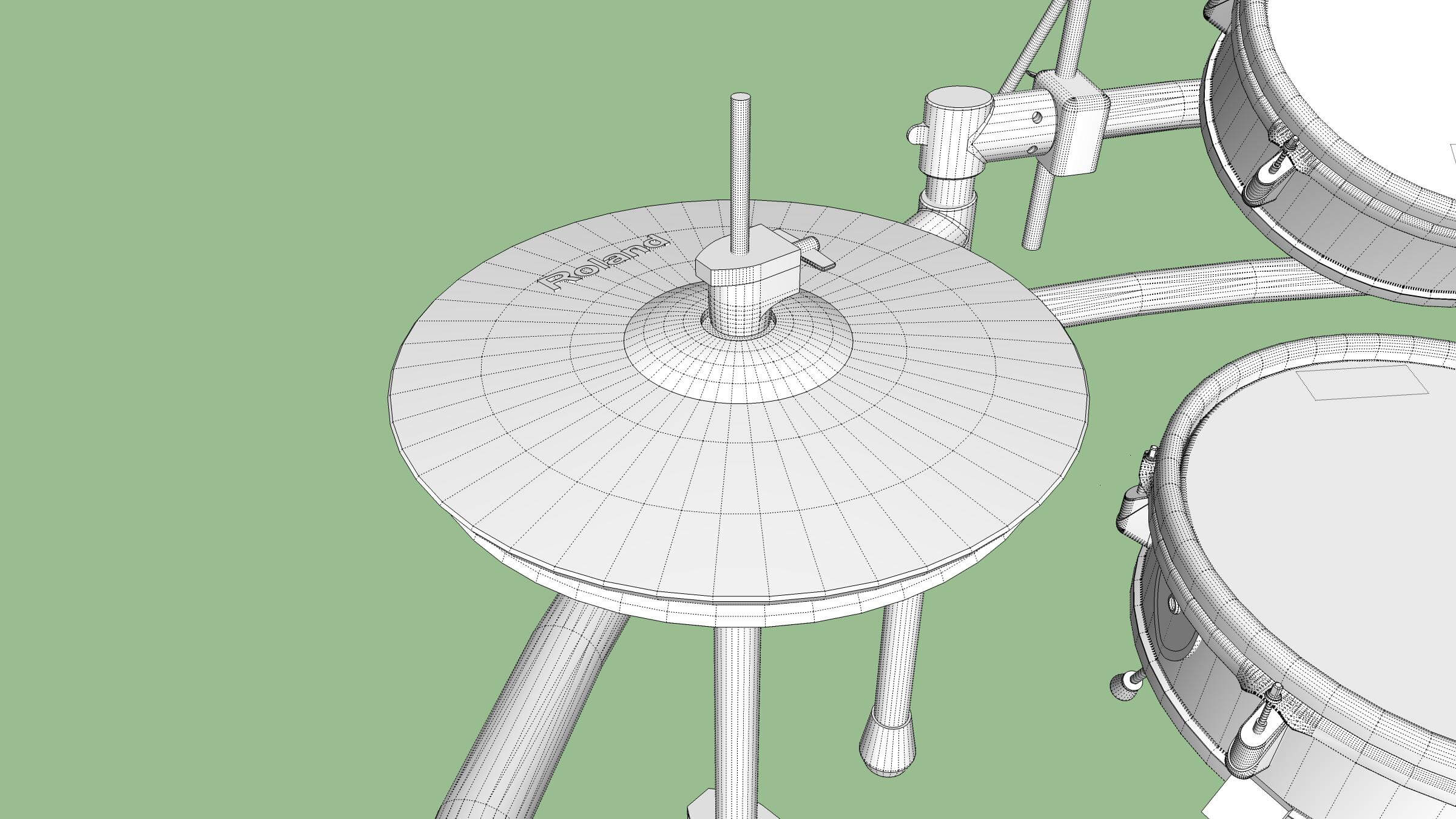 Electronic Drum Kit - Roland V-Drums TD-20 3D Model by SpiritSwitchboard