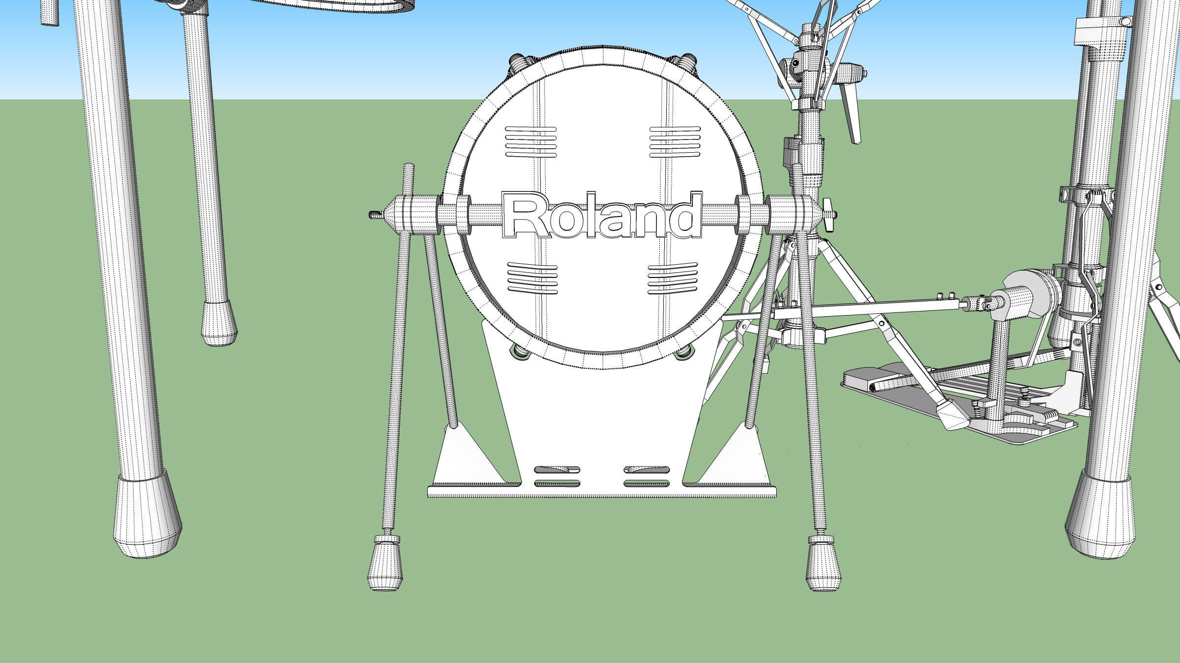 Electronic Drum Kit - Roland V-Drums TD-20 3D Model by SpiritSwitchboard