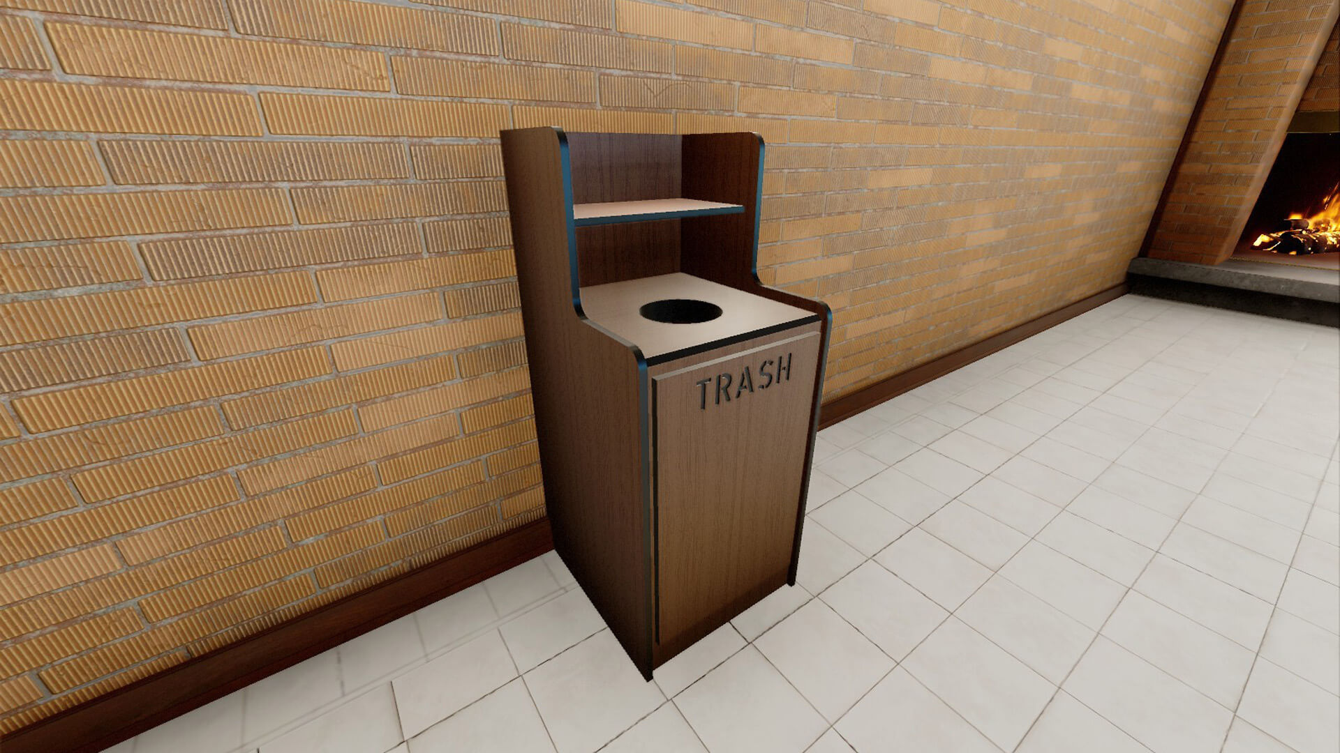 Fast Food Style Trash Can - 3D Model by SpiritSwitchboard