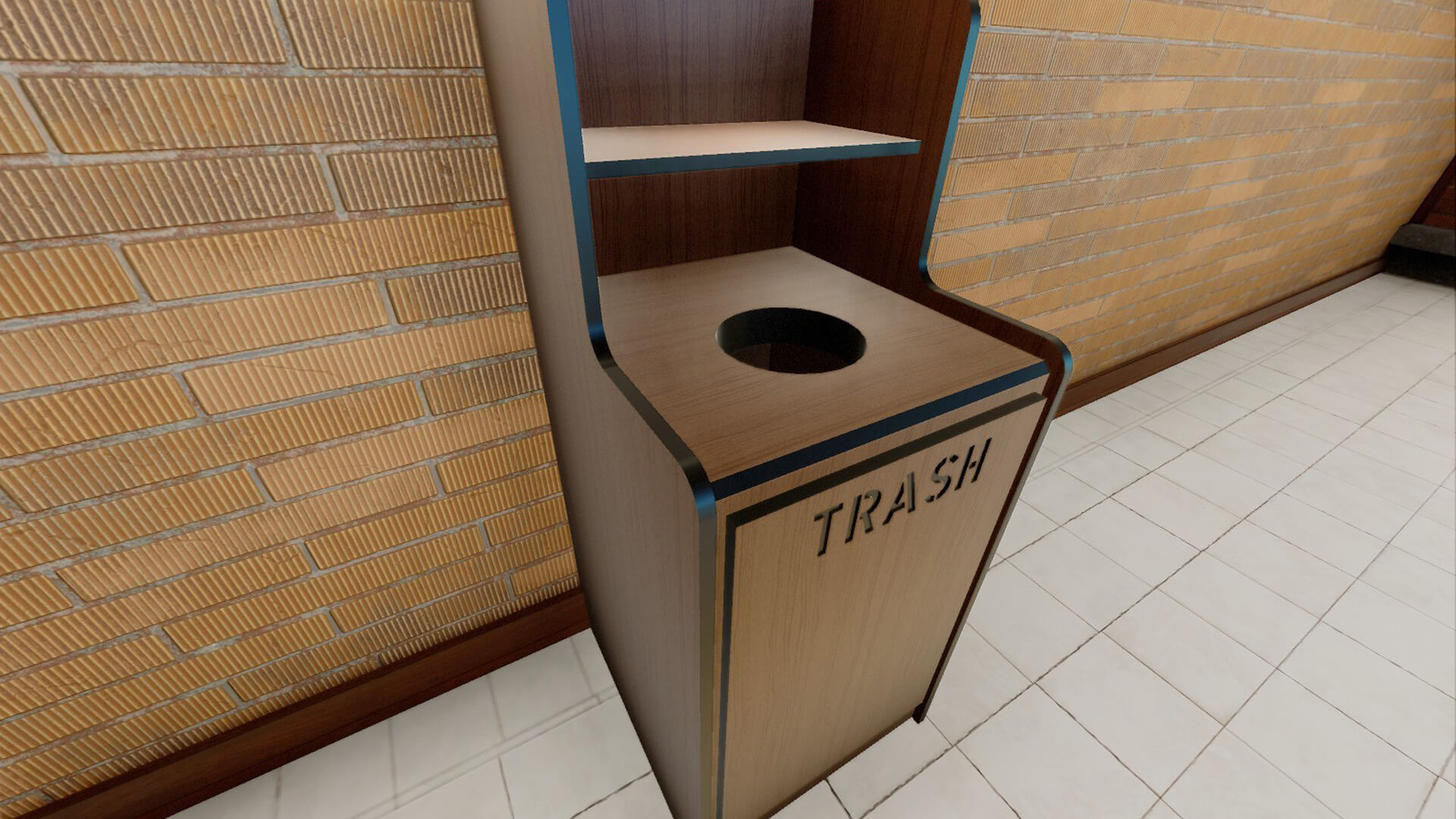 Fast Food Style Trash Can - 3D Model by SpiritSwitchboard