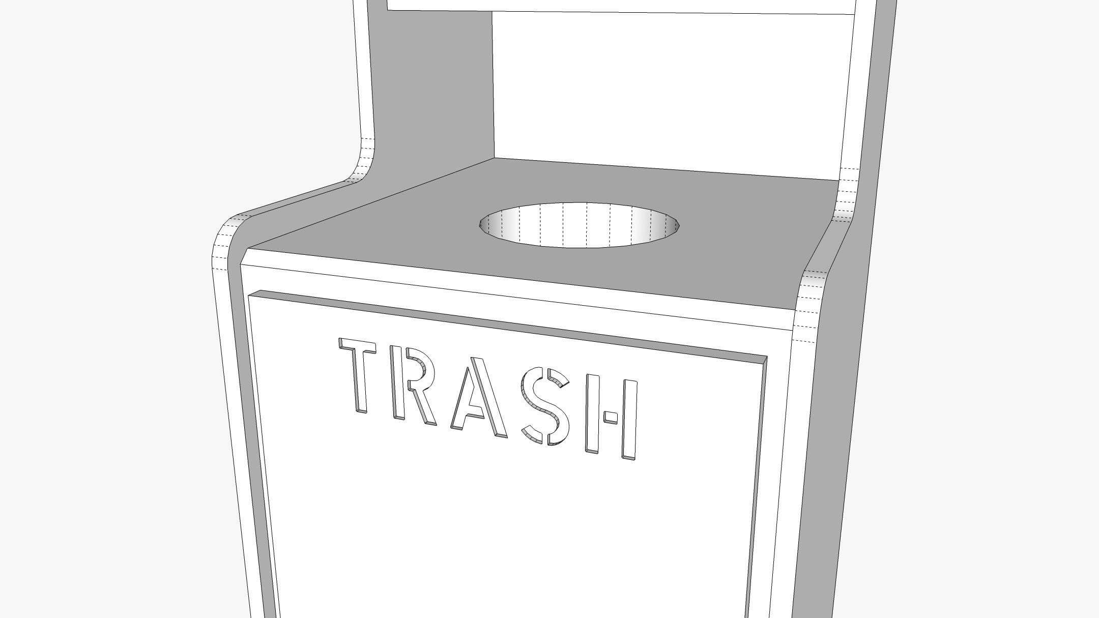 Fast Food Style Trash Can - 3D Model by SpiritSwitchboard