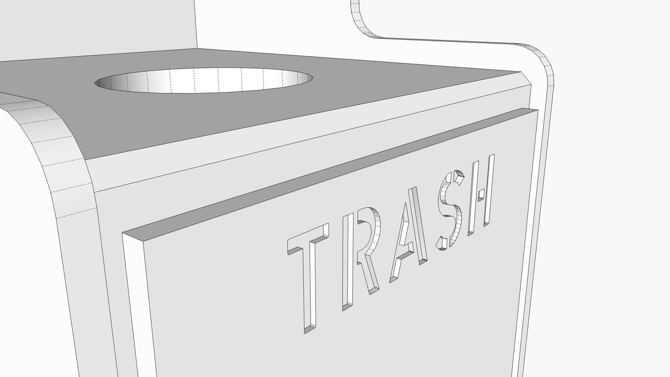 Fast Food Style Trash Can - 3D Model by SpiritSwitchboard