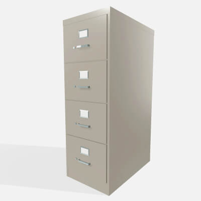 Filing Cabinet - 3D Model by SpiritSwitchboard