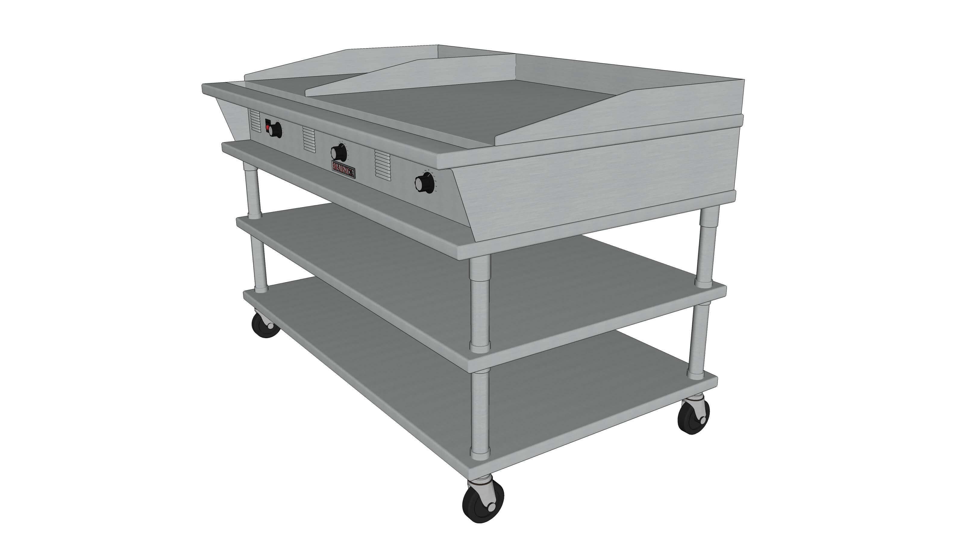 Flat Top Grill for Restaurant Dinner Cafeteria Etc - 3D Model by ...