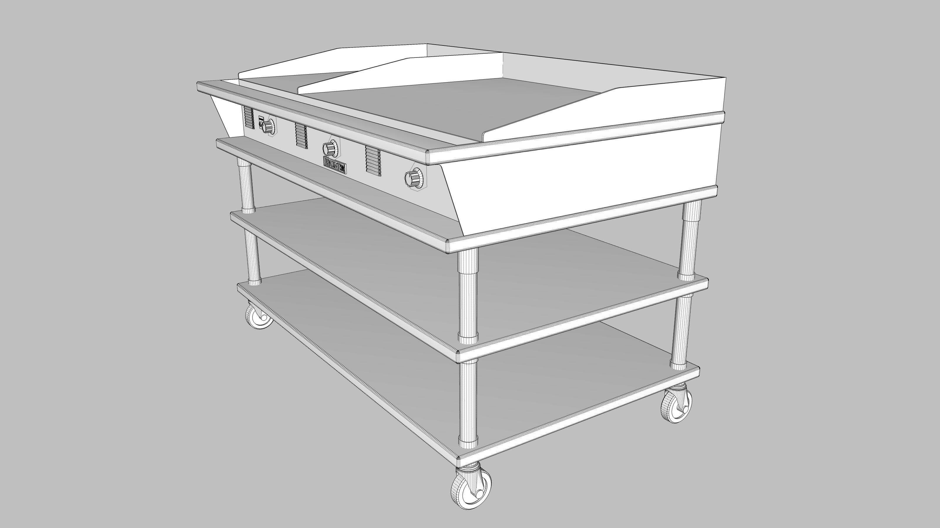 Flat Top Grill for Restaurant Dinner Cafeteria Etc - 3D Model by ...