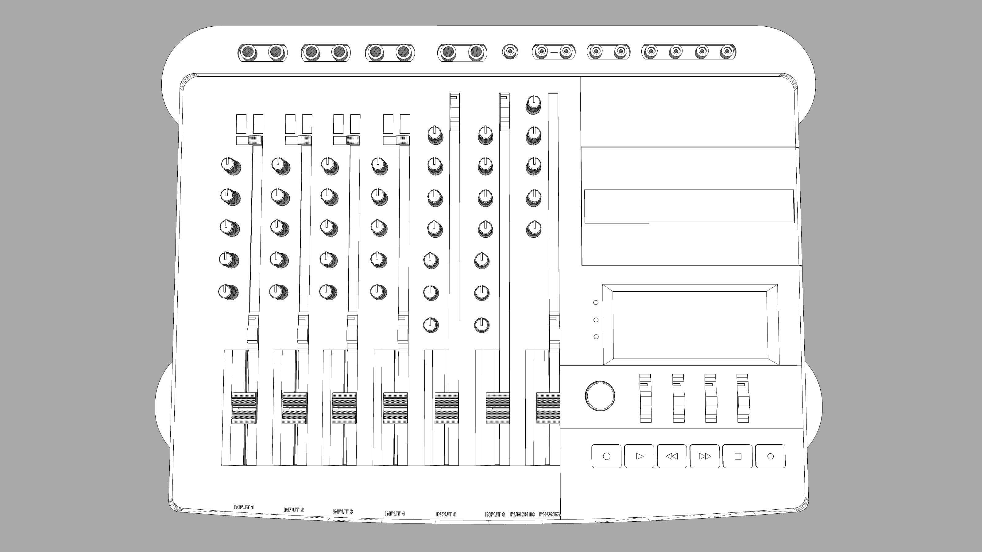 Four Track Cassette Recorder - Fostex XR7 3D Model by SpiritSwitchboard