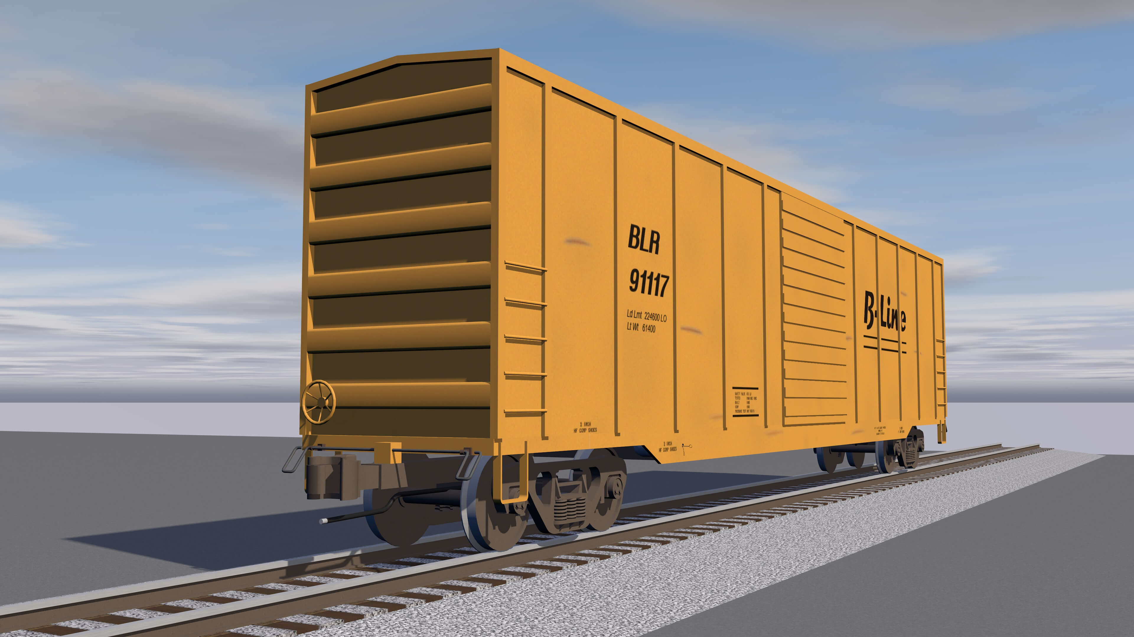 Boxcar Freight Train Car - 3D Model by SpiritSwitchboard