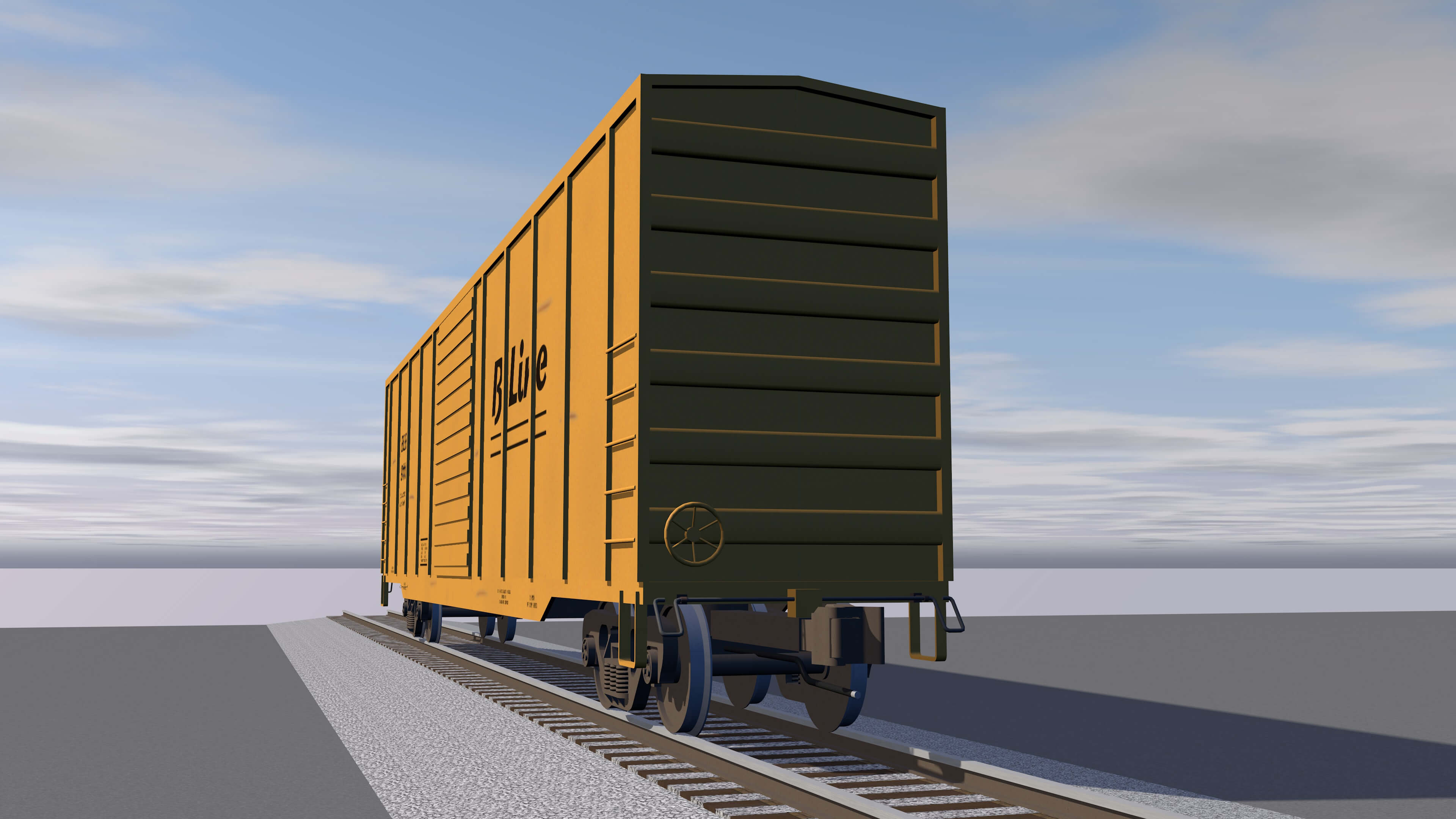 Boxcar Freight Train Car - 3D Model by SpiritSwitchboard