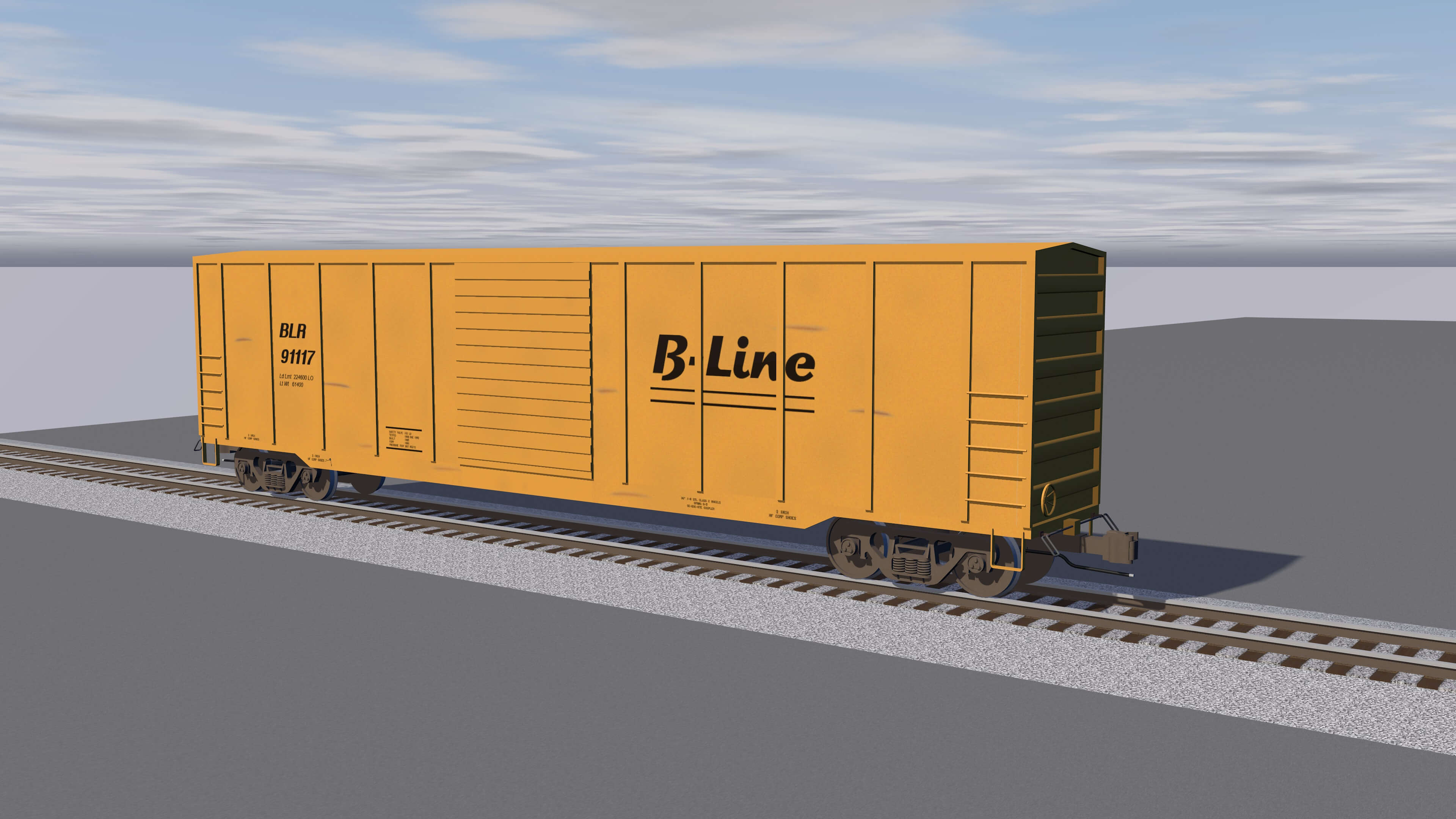 Boxcar Freight Train Car - 3D Model by SpiritSwitchboard